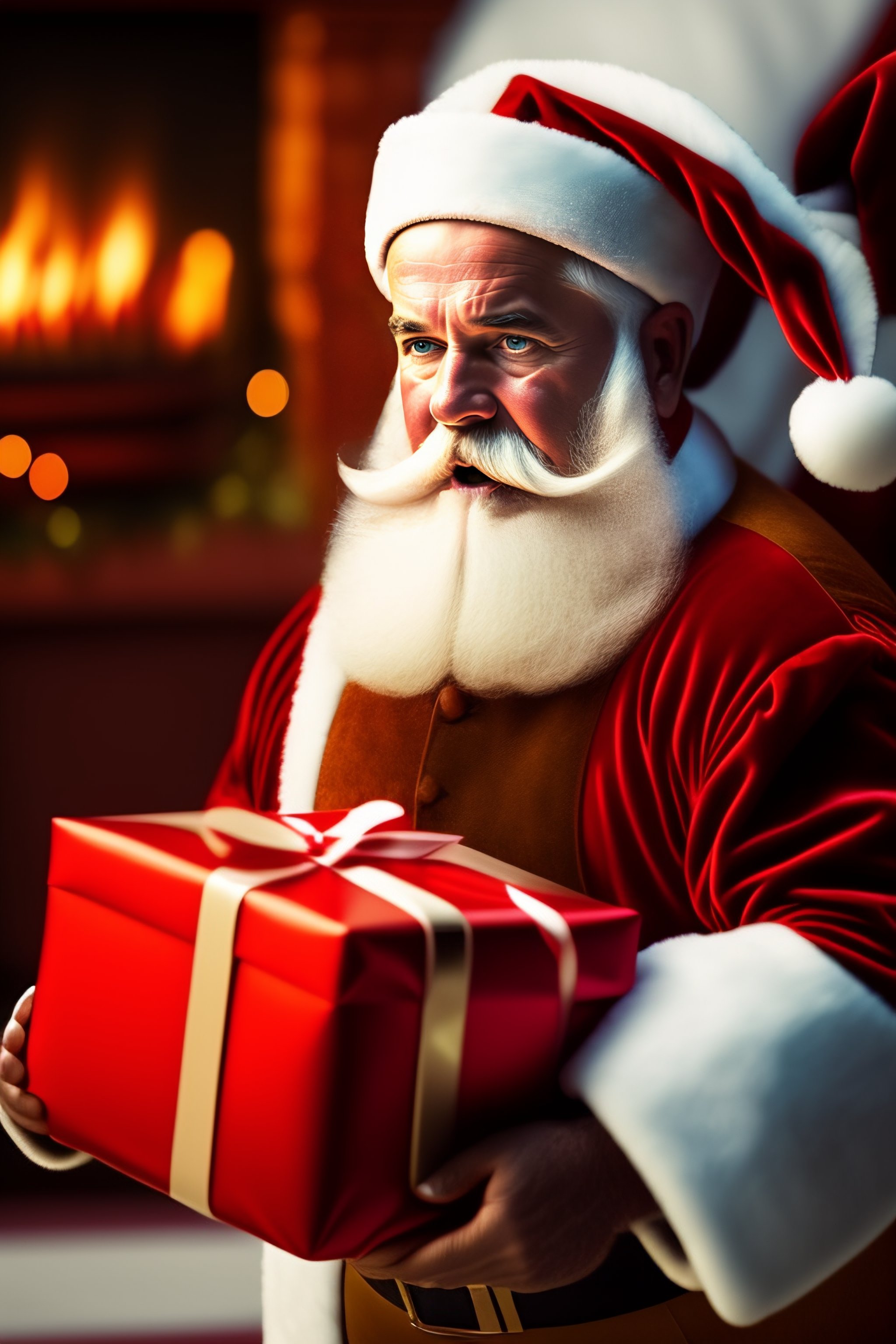 Crying Children With Santa