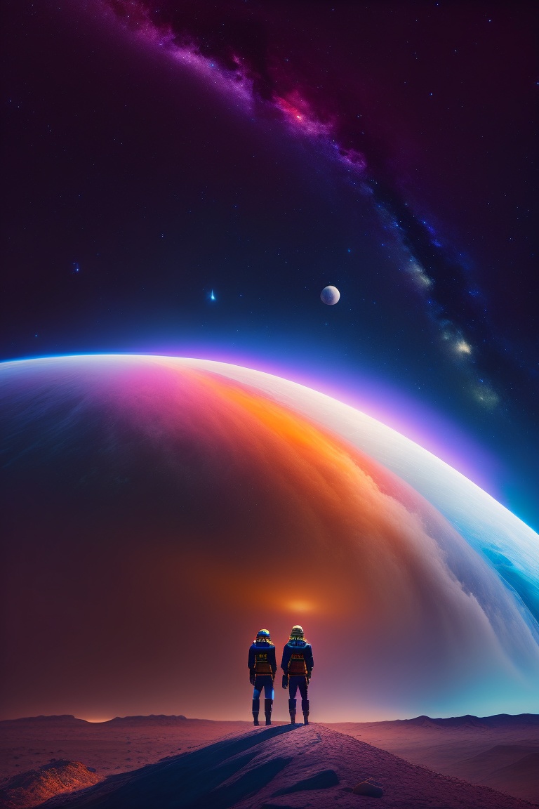 Lexica - A Mass Effet Andromeda men in front of a world, 8K, cinematic ...