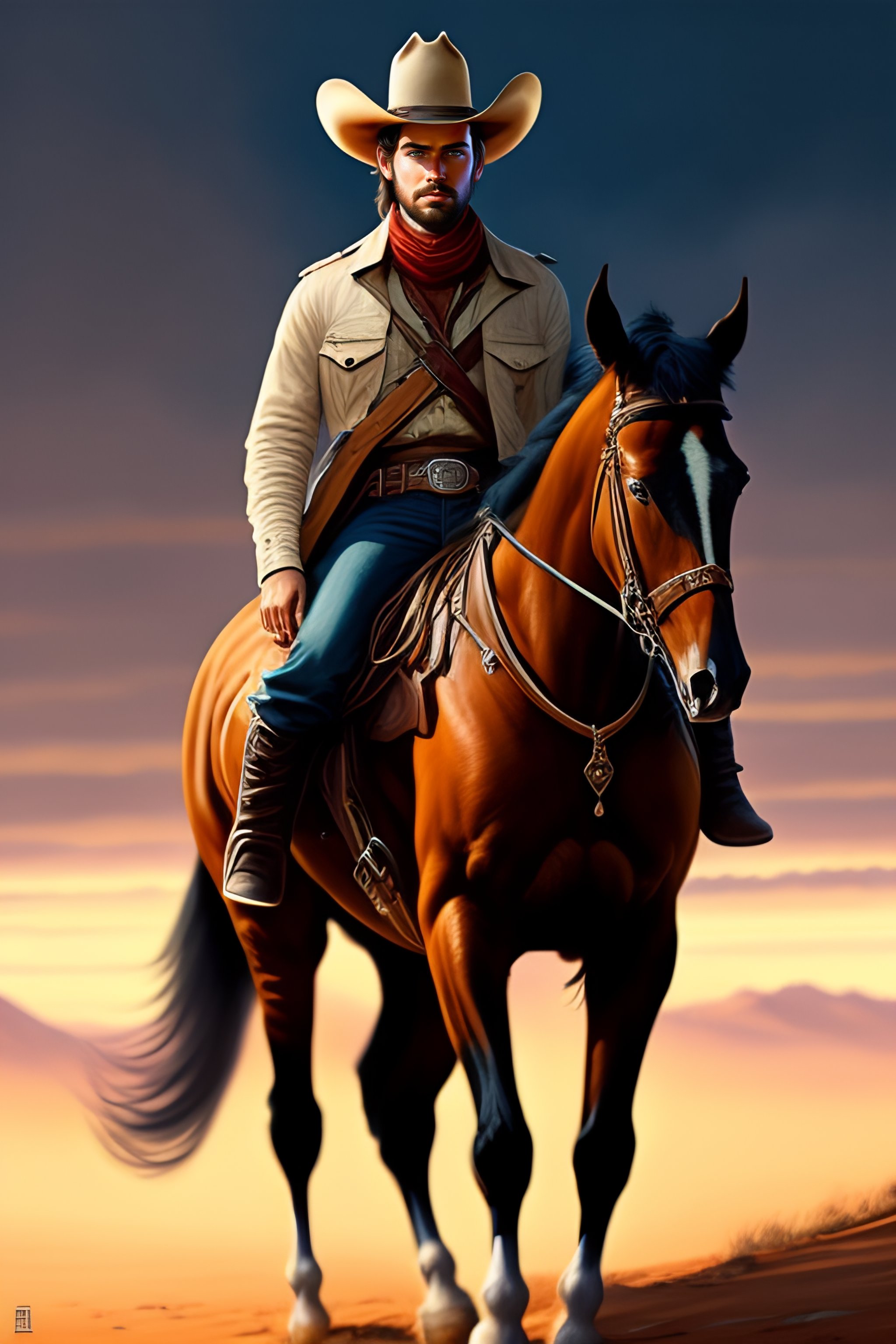 Lexica - Cowboy jonathan brandis drawn by greg rutkowski