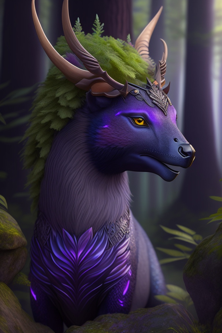 Lexica - The deity dragon of the dark and enchanted forest realm is a ...