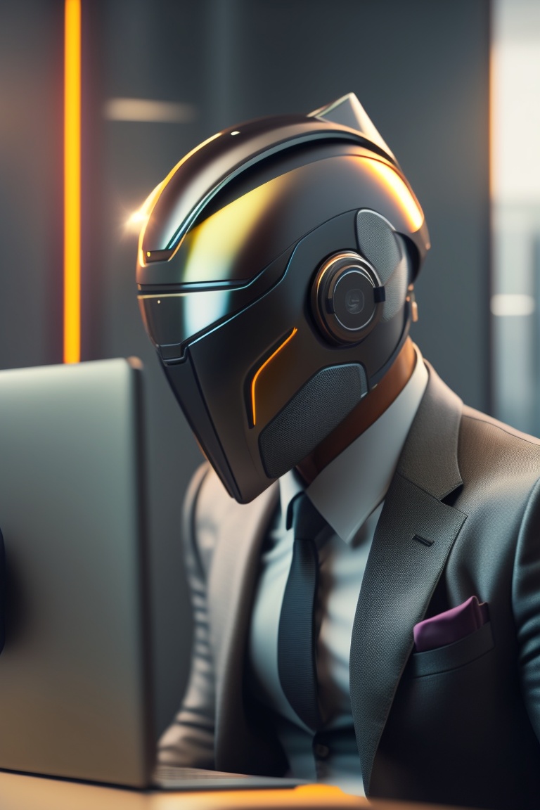 Lexica - Cybernetic mask made out of glass,seated and working in an big ...