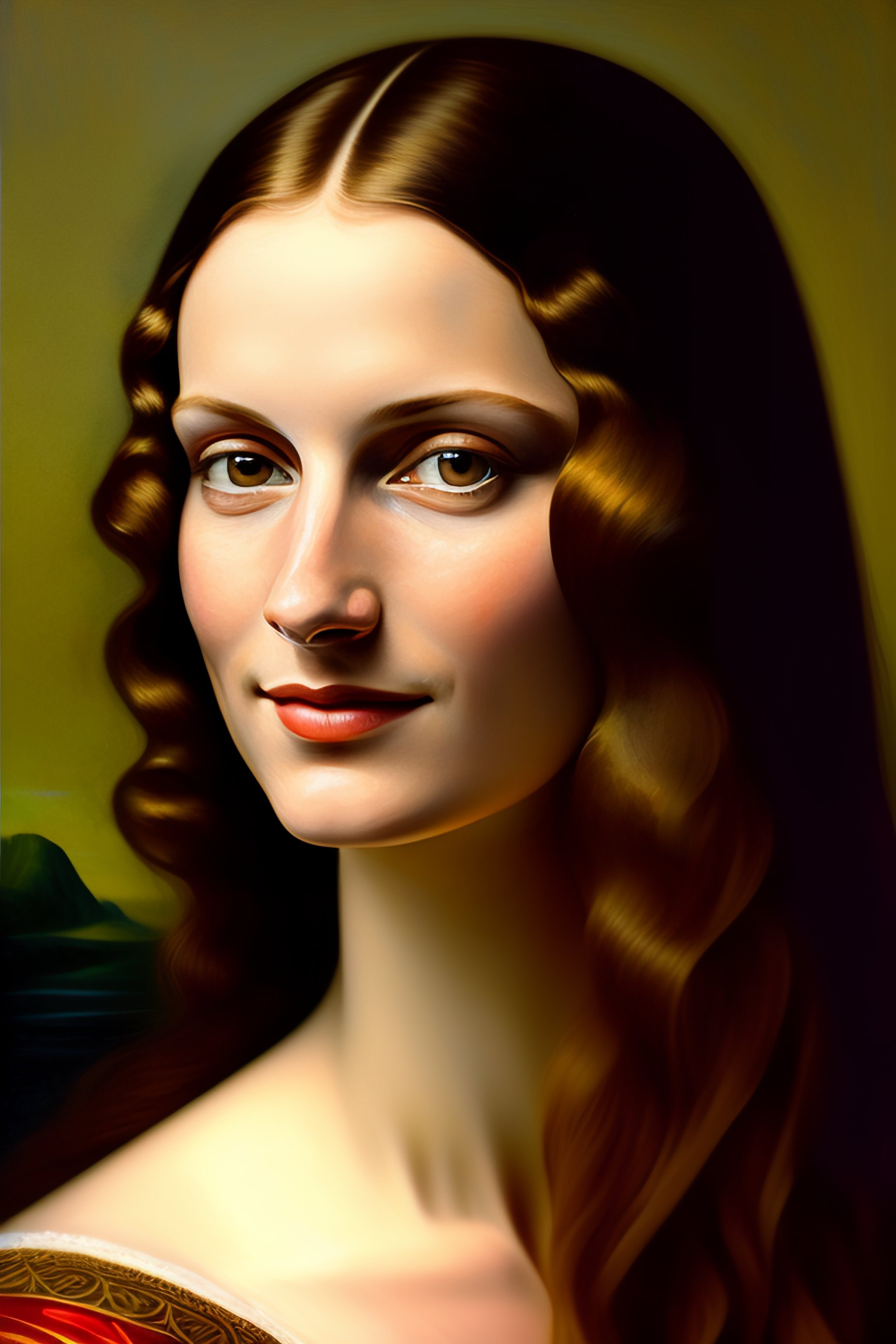 Lexica - Portrait of russian mona lisa close realistic pinterest by greg