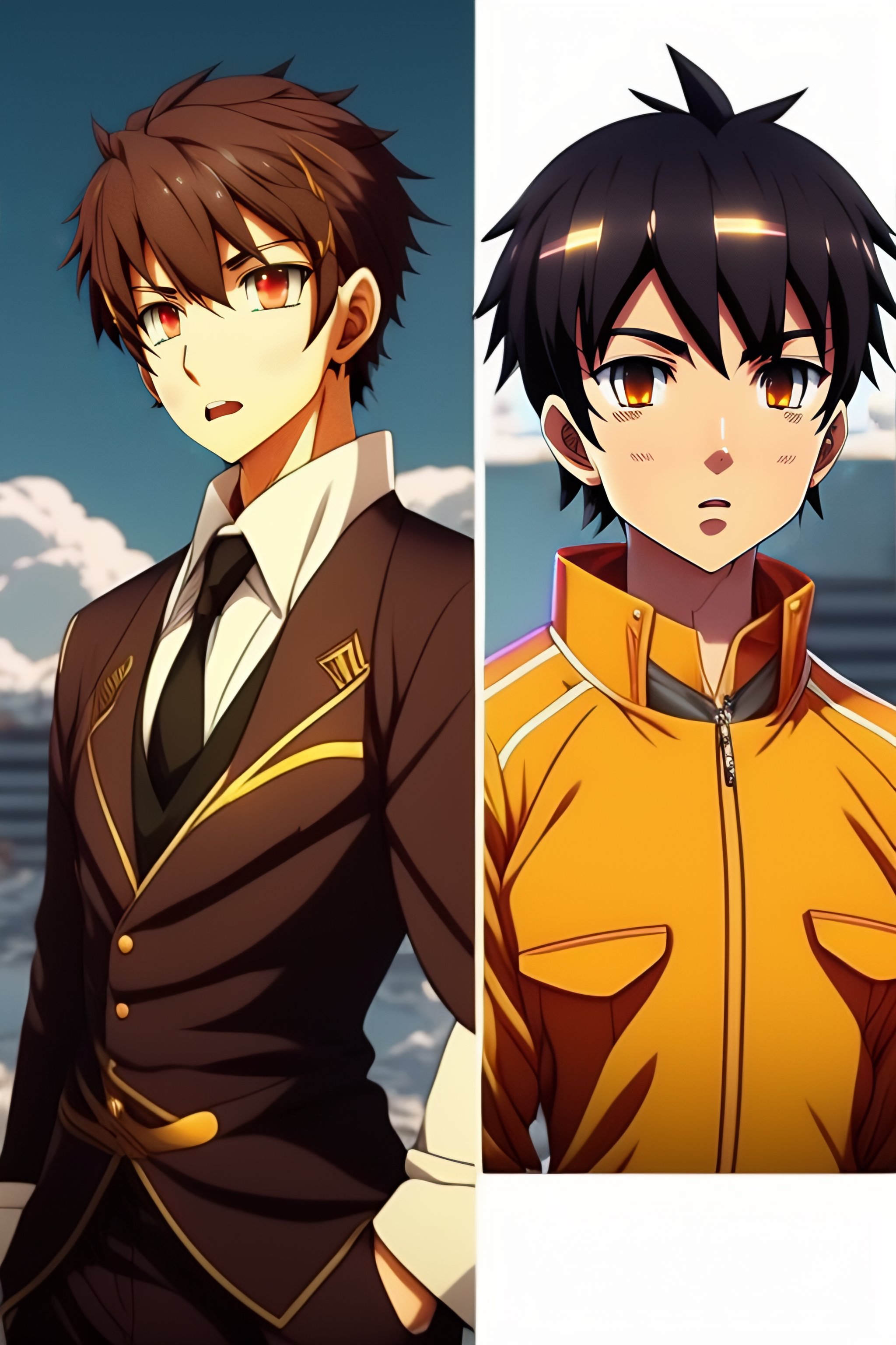 Lexica - Create an anime cartoon of an anime middle man with semi bald ...