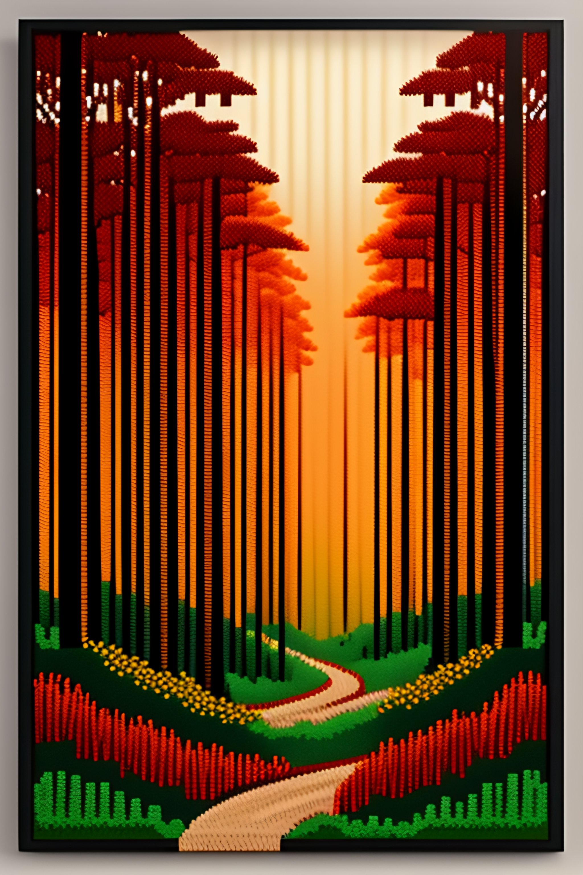 Lexica - Forest in fire australia pixelart