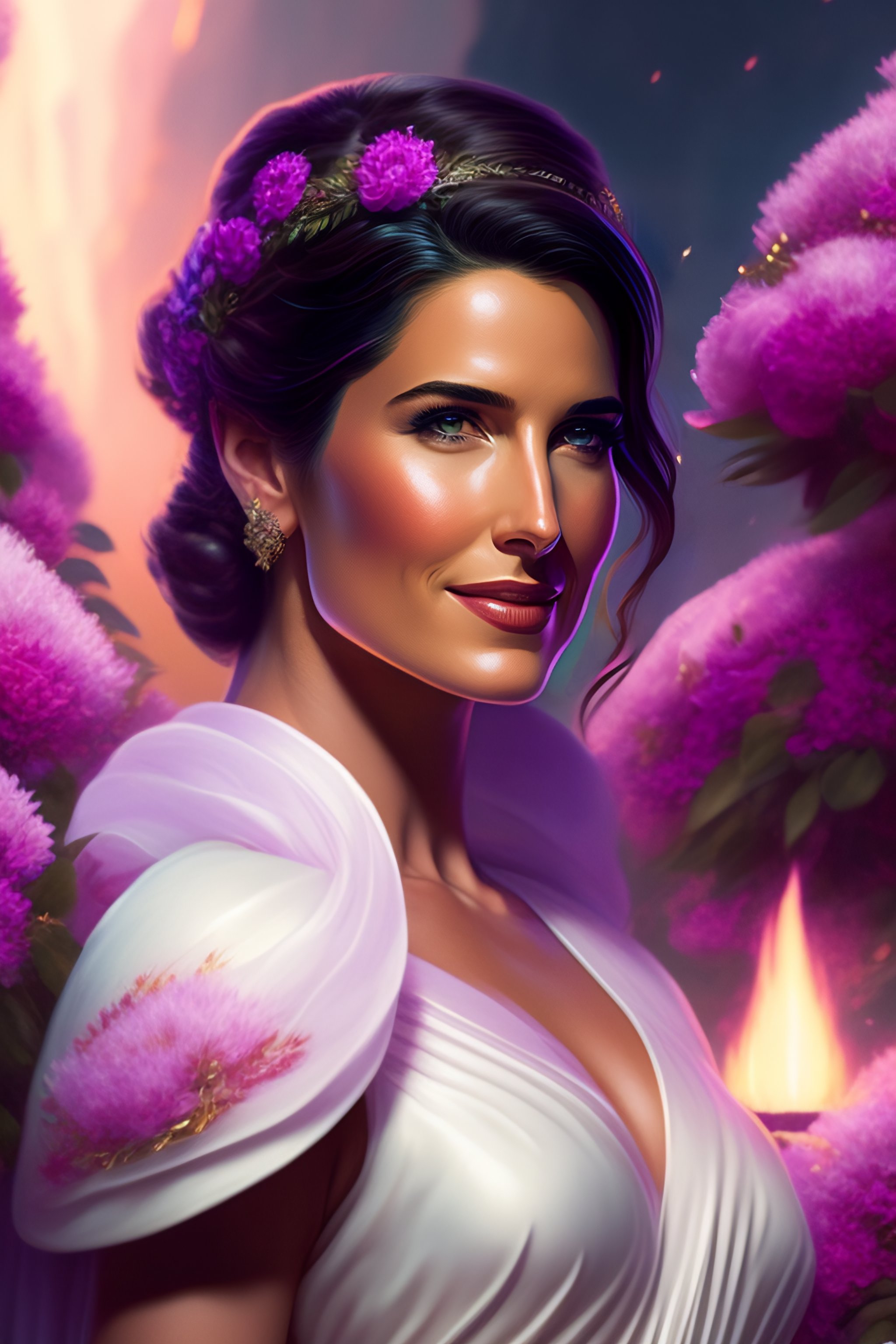 Lexica - Colbie Smulders is a Beautiful princess wearing white clothes ...