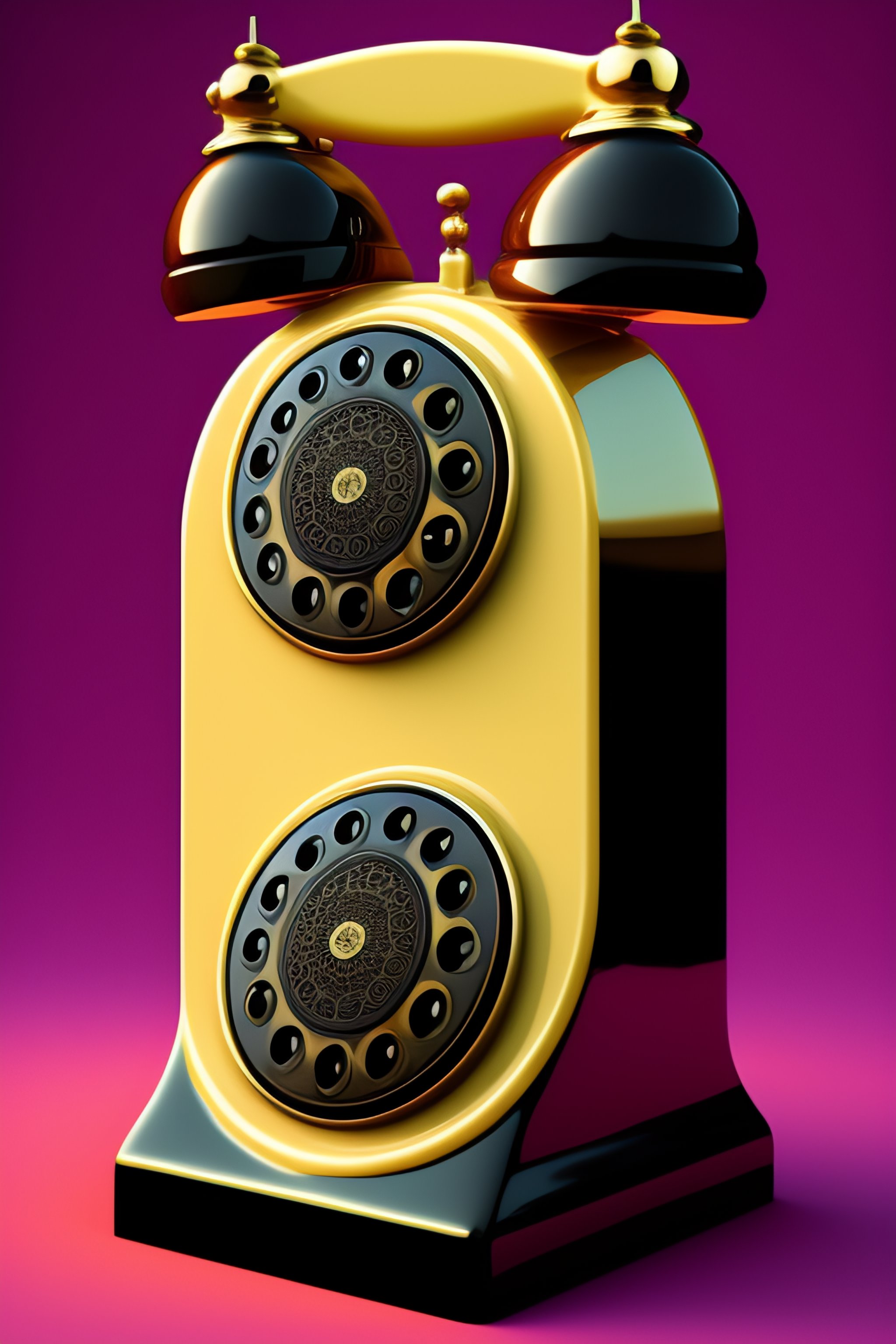 Lexica - Ink blot styled rotary phone