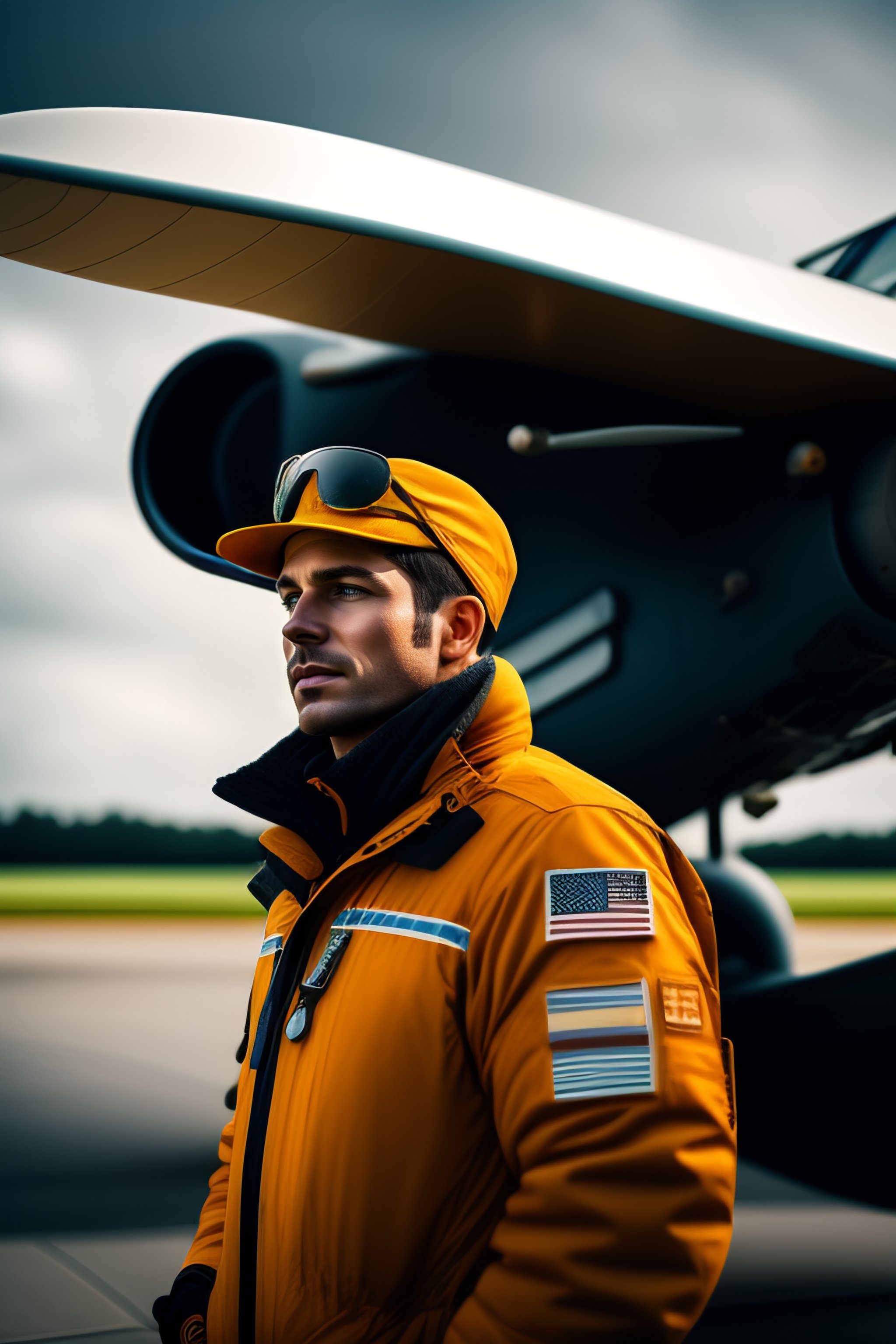 Lexica - Pilot standing outside of his aircraft