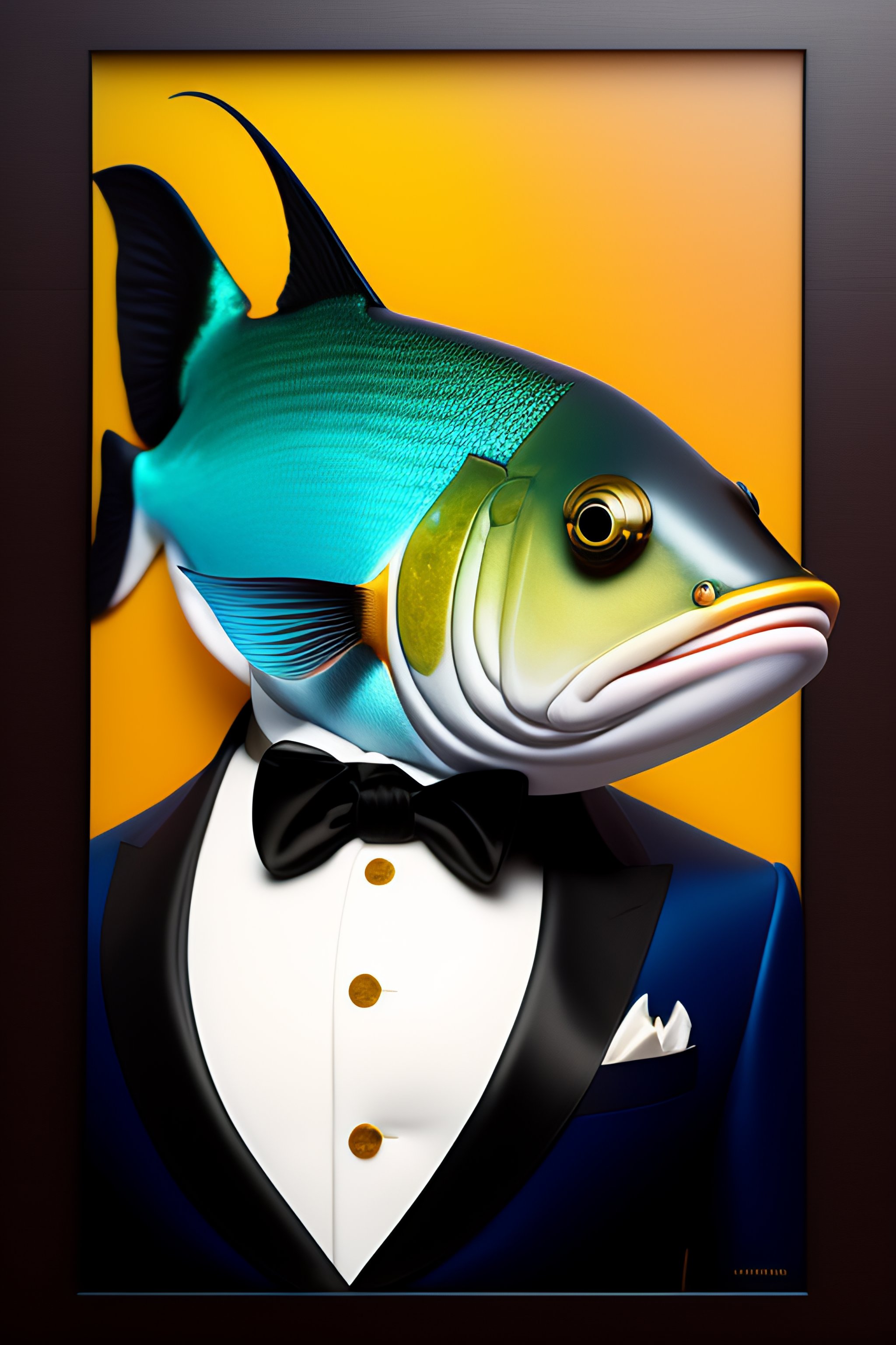 Lexica - Antropomorphic fish, tuxedo