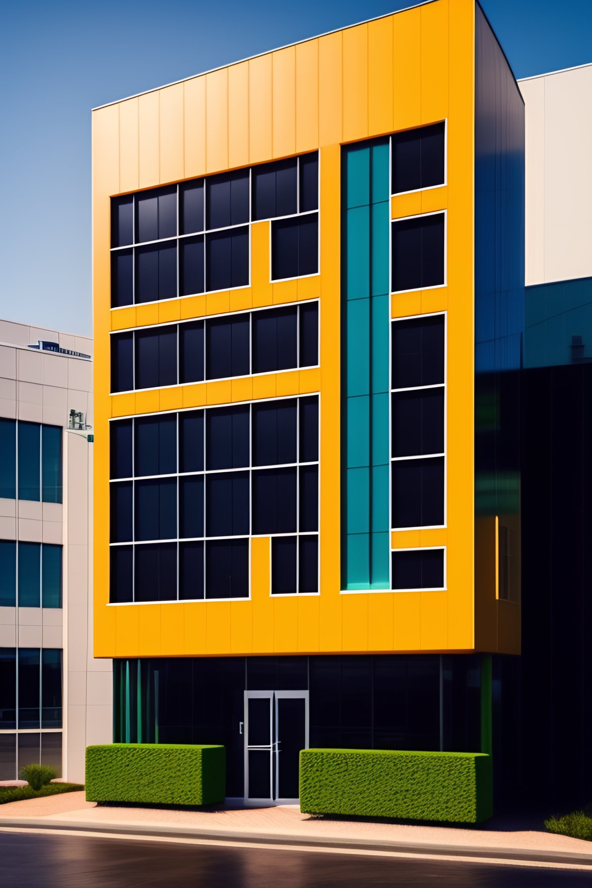 Lexica - Corporate building in shape of retro gameboy console