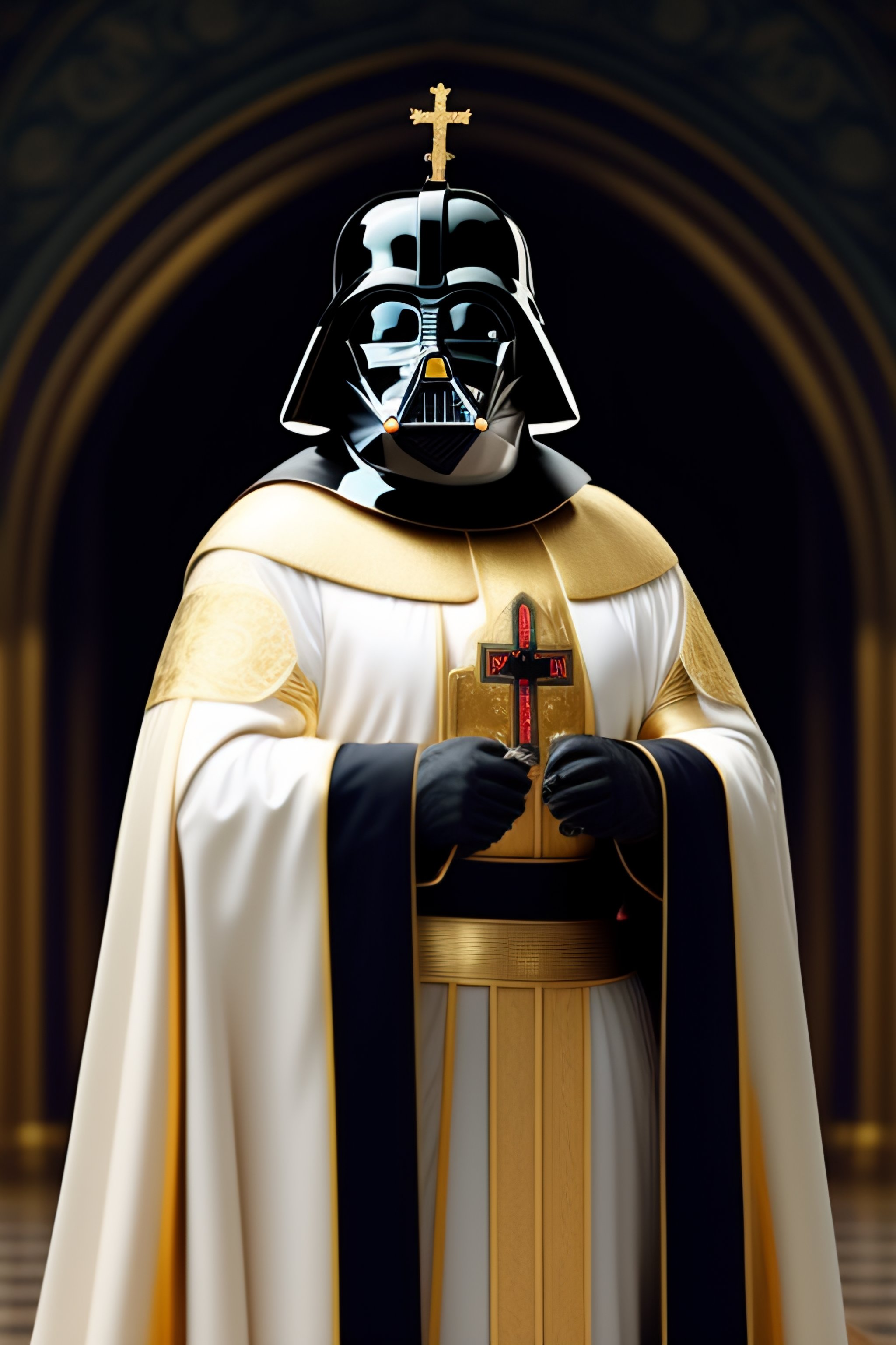 Lexica - Dart vader in catholic papal costume