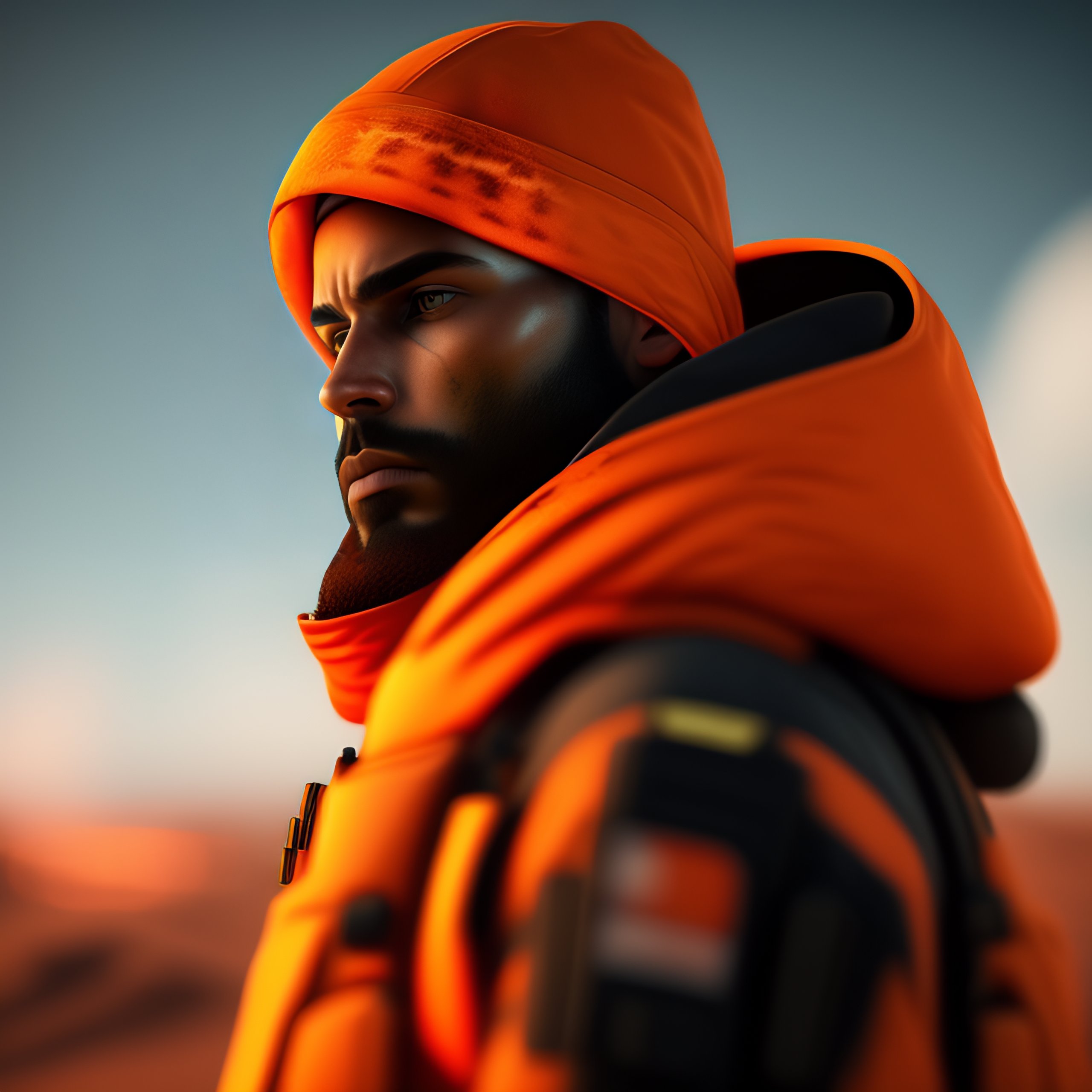 Lexica - CS-GO man terrorist skin, hollographic orange details color ...