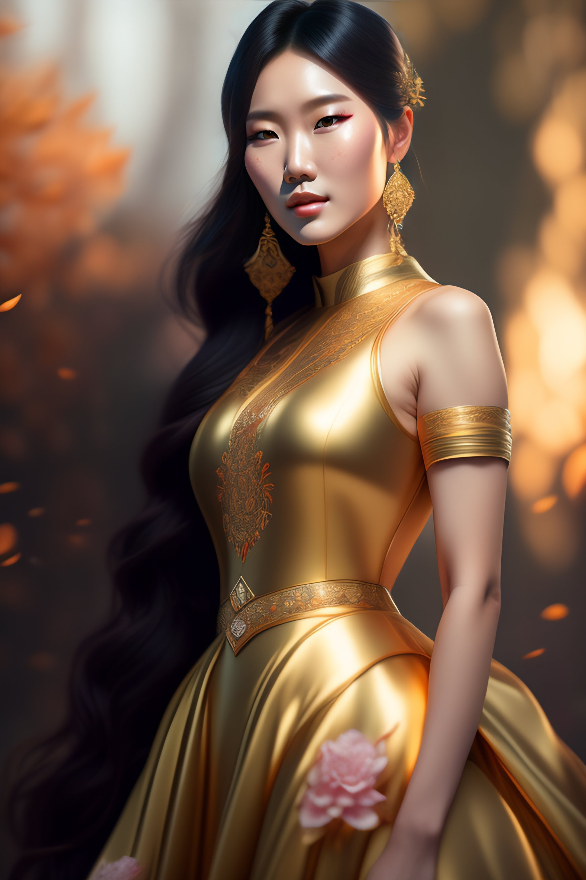 Lexica - Full body painting of a Korean woman, ultra-realistic, concept art, intricate details ...