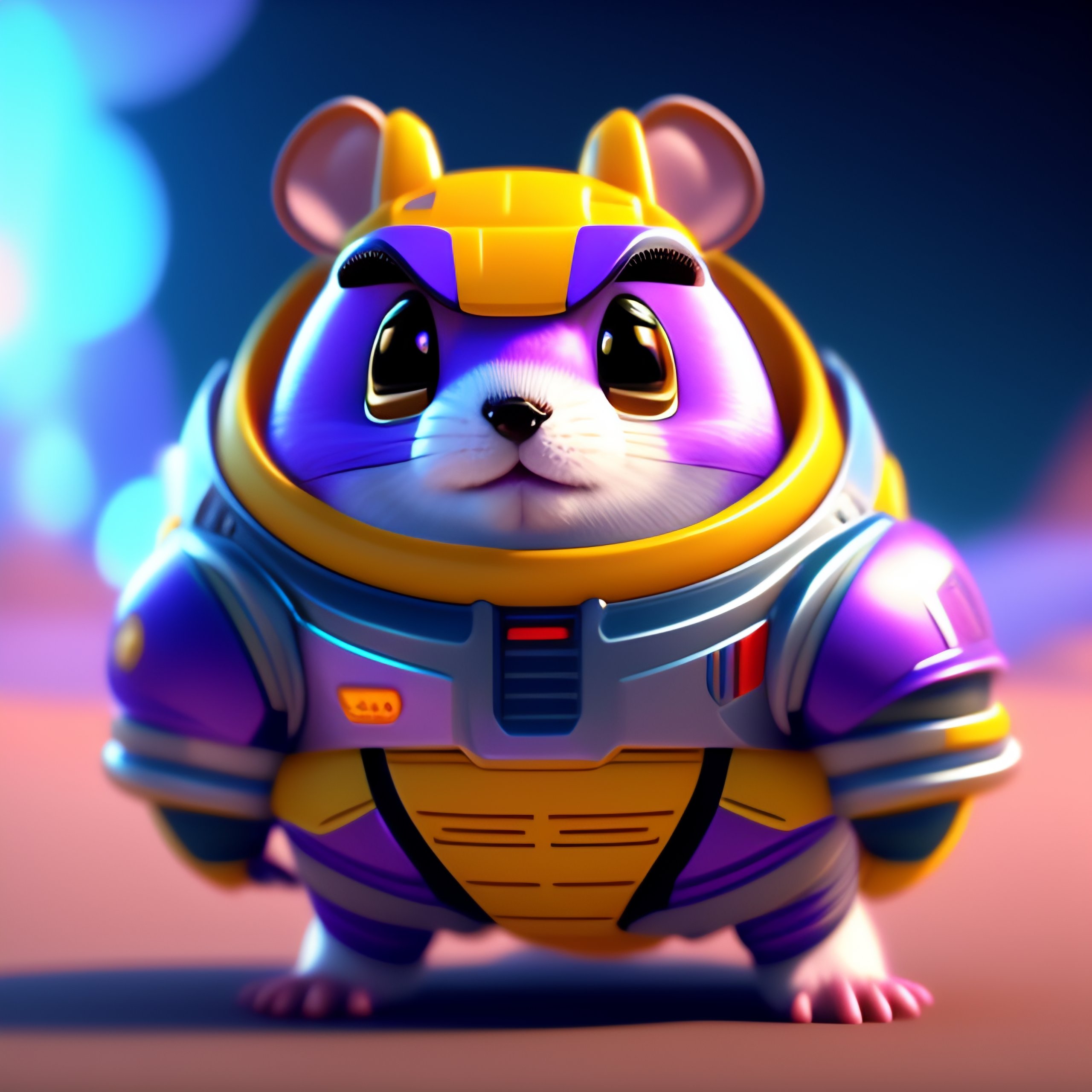 Lexica - Buzz Lightyear with a Hamster's Body, cute, unreal engine