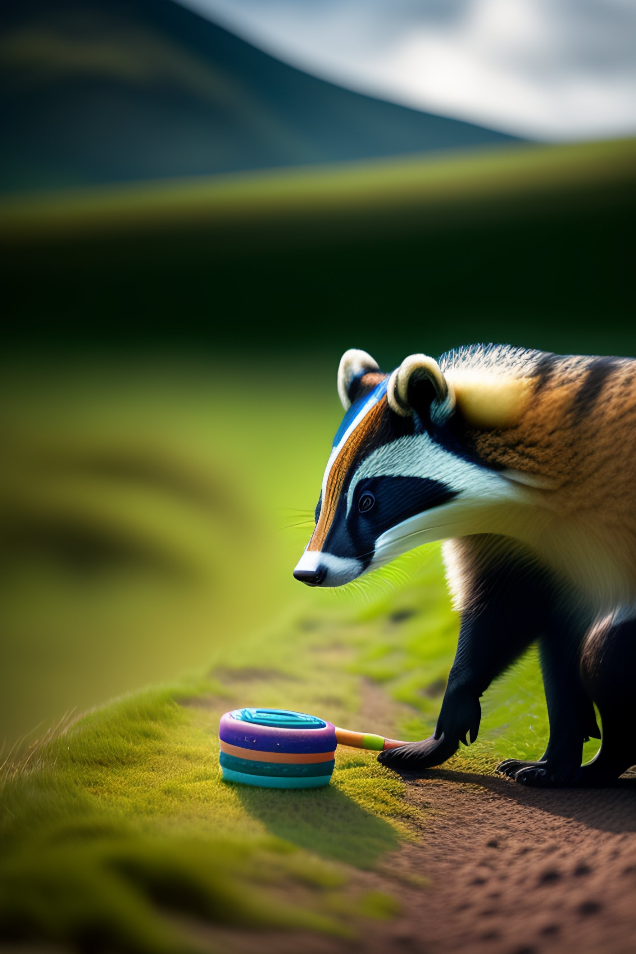 Lexica - Badger writing with chalk