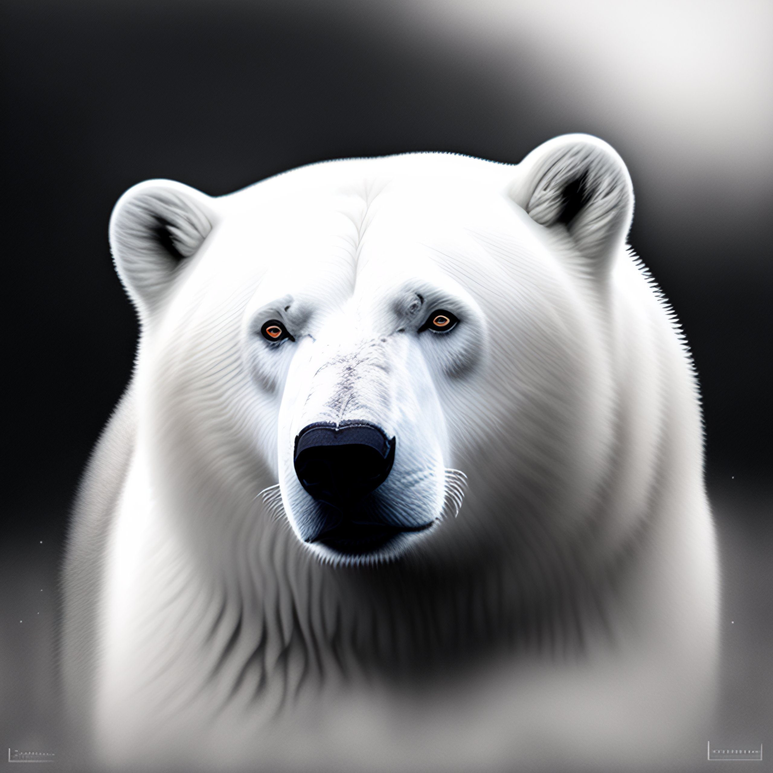 Lexica - Portrait of a polar bear for newborn visual development, high ...