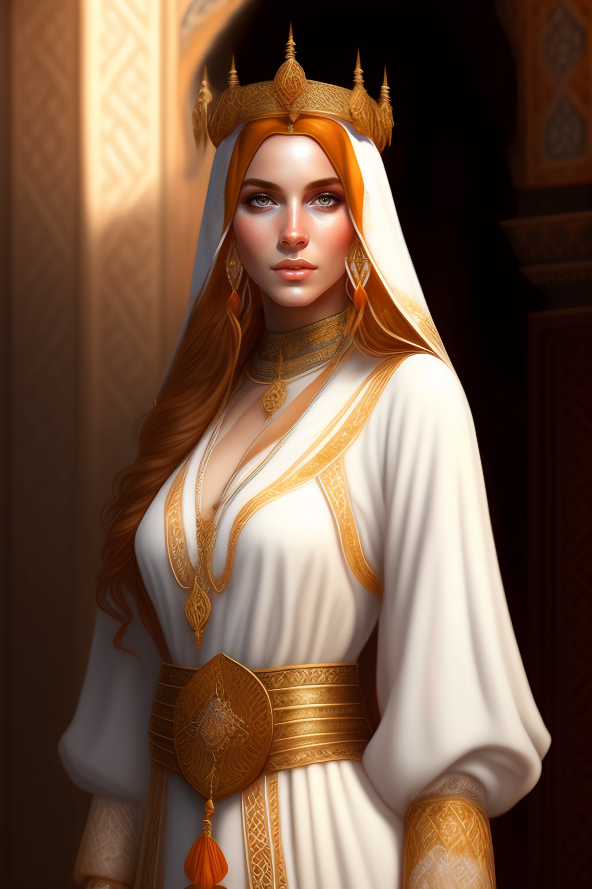 Lexica - A full body portrait of a cute beautiful medieval female blind ...