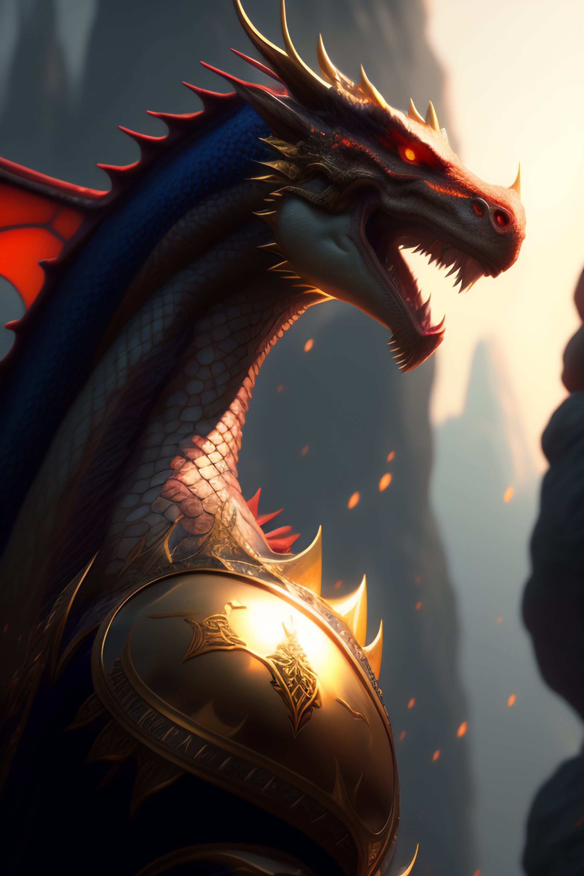 Lexica - Swiming dragon staring at the camera smirking and laughing ...