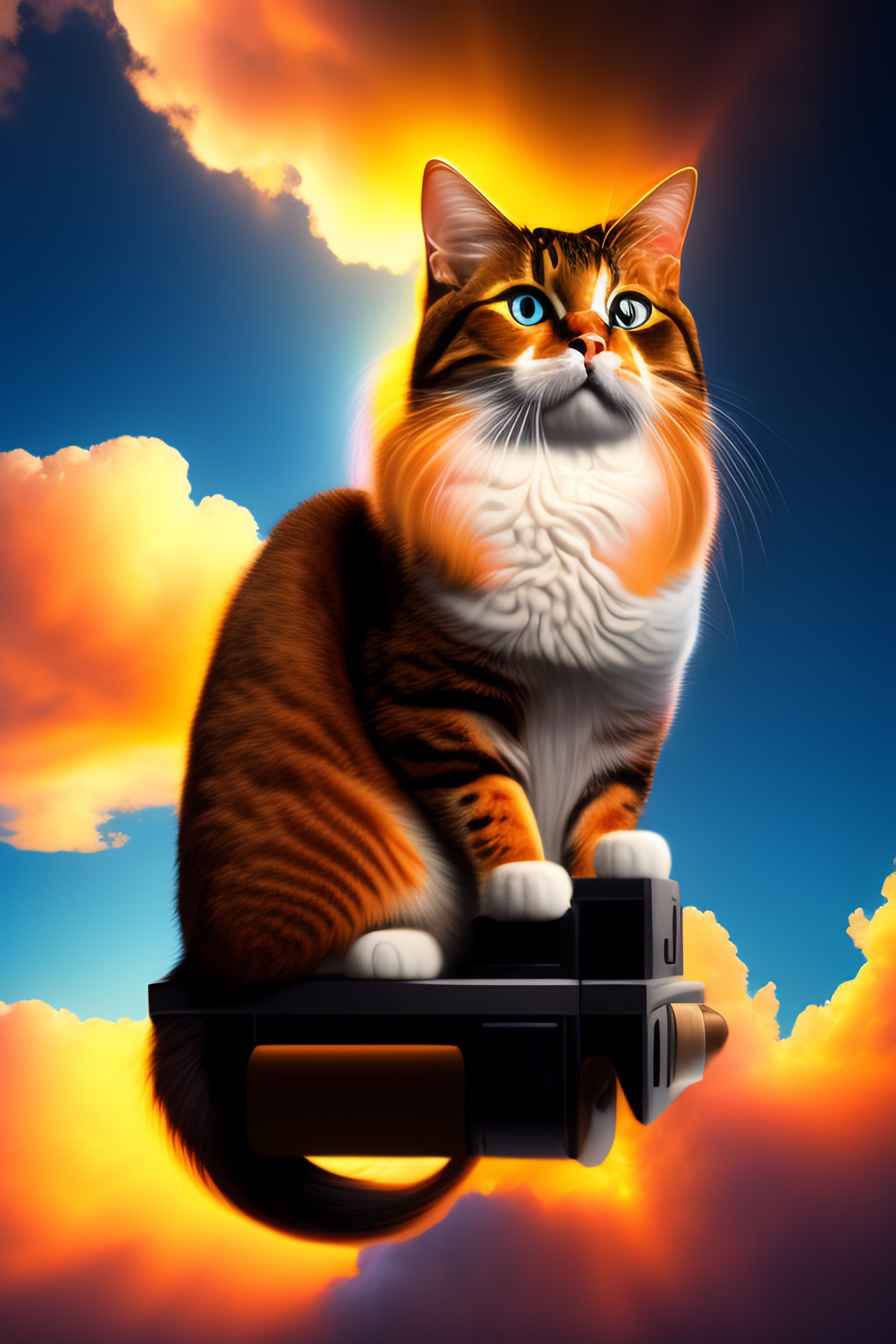 Lexica - A photo of jesus christ who watch the camera and launch a cat ...