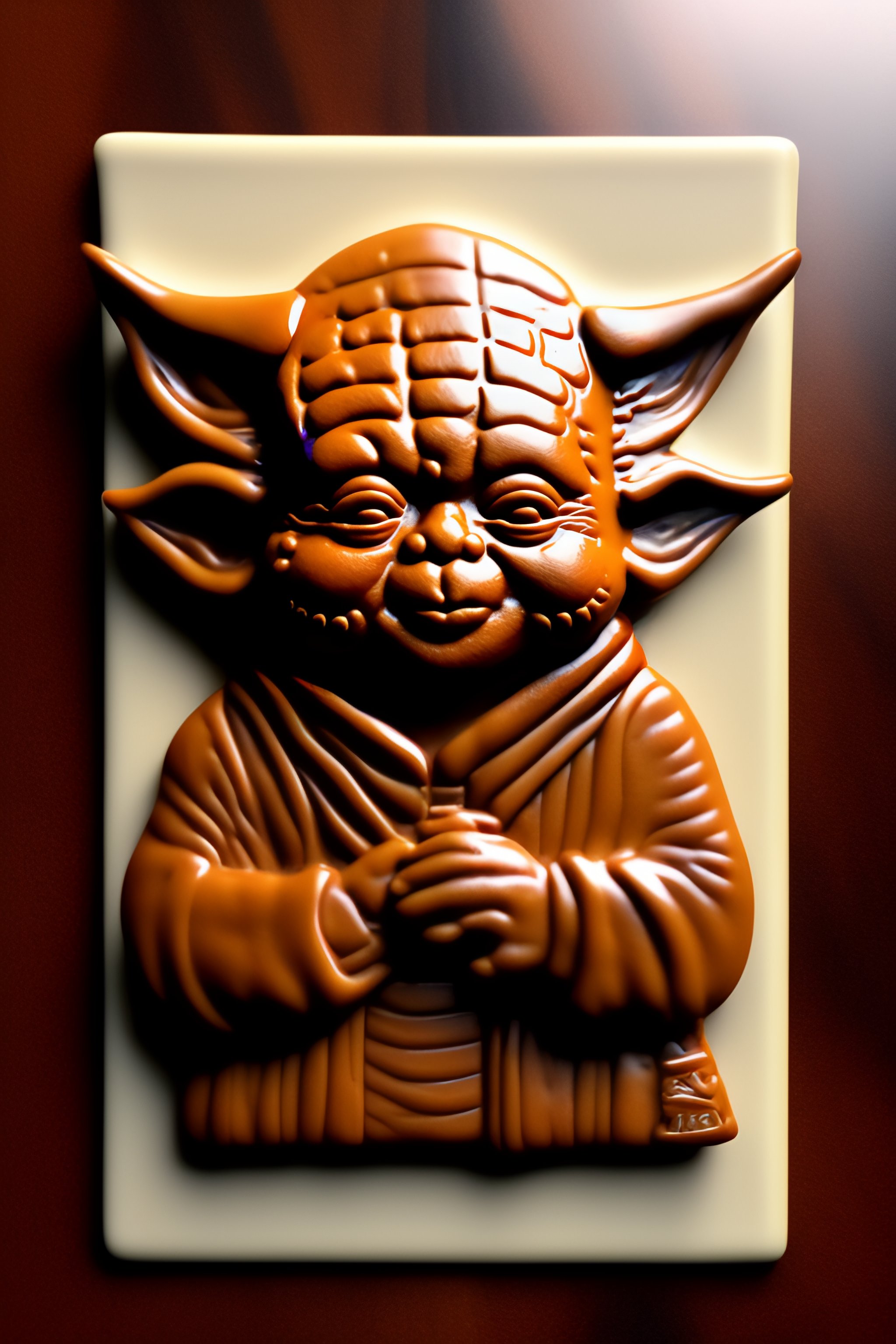 Lexica - Yoda made from gingerbread, in a storm, dramatic lighting ...