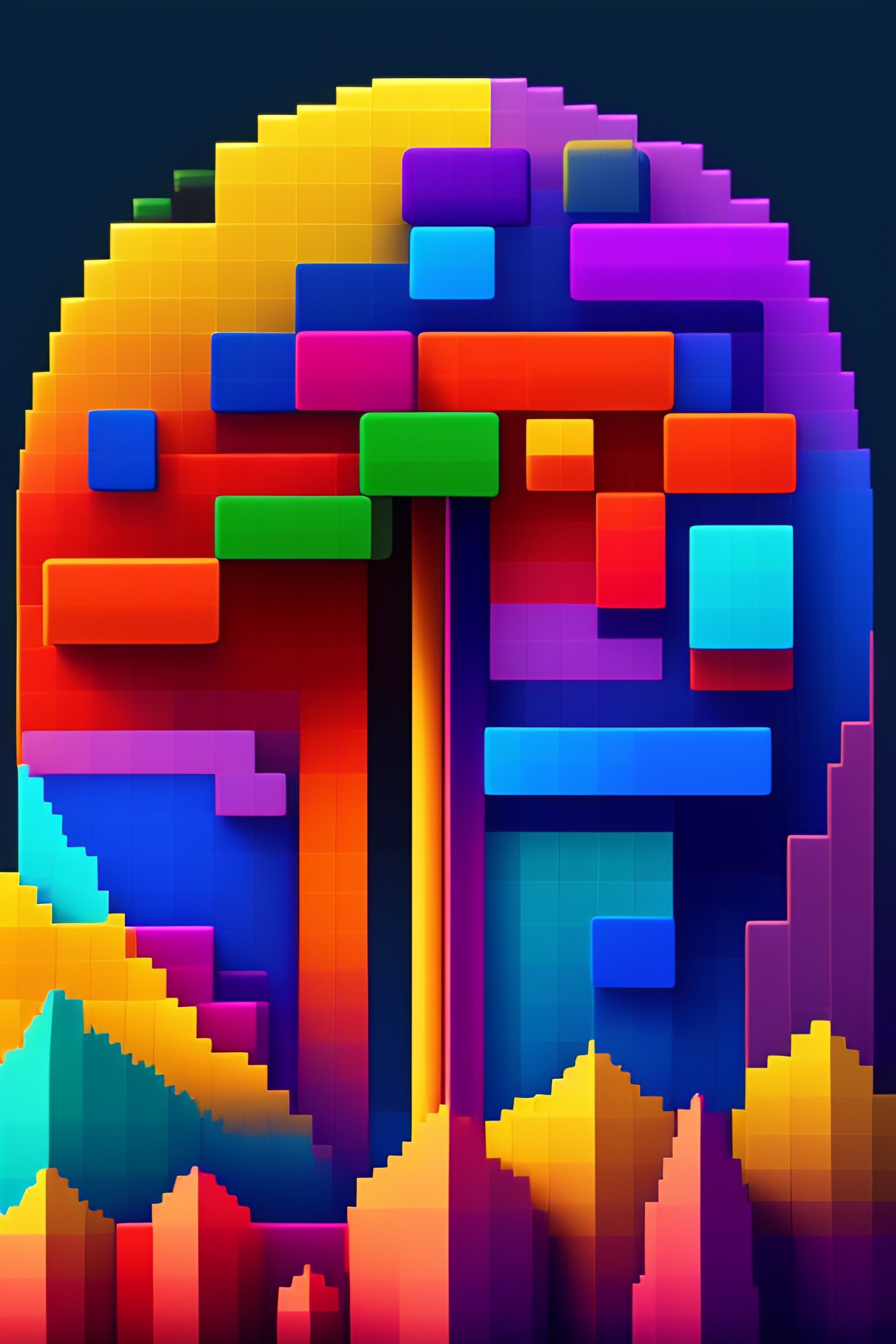 Lexica - Abstract pixel art