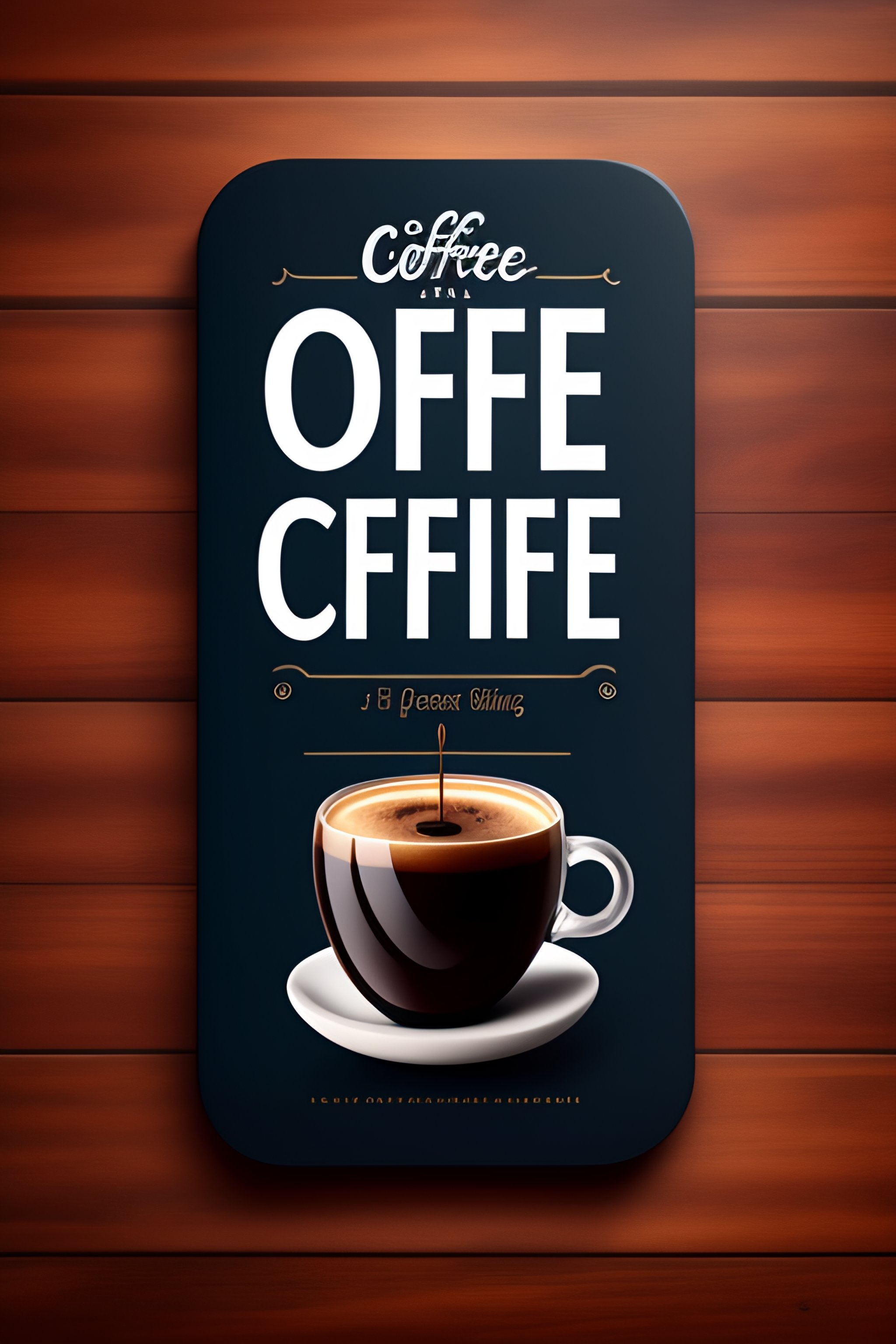 Lexica - Advertisement for a coffee shop post with coffee beans a real ...