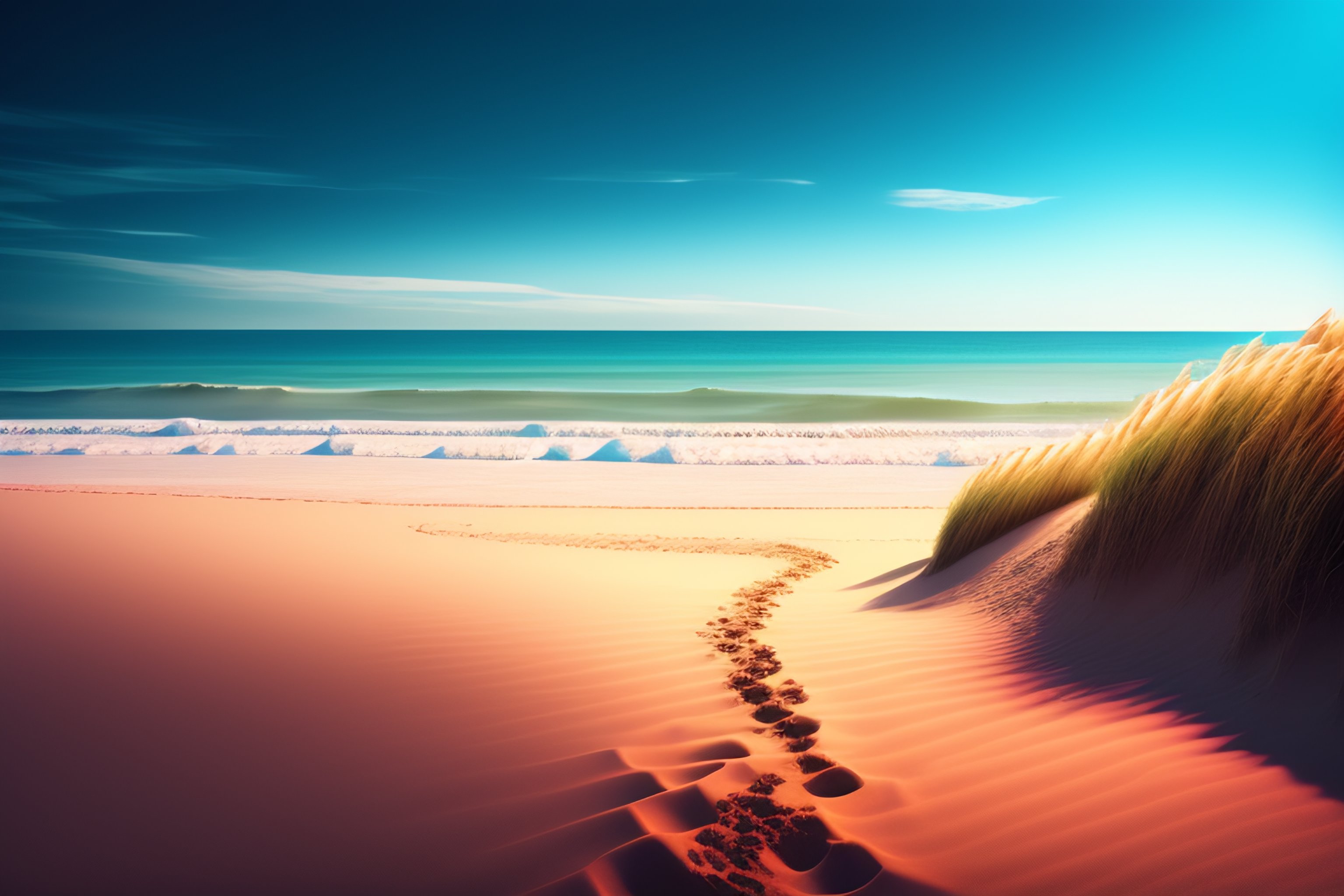 Lexica - Hellscape of the beach album cover, modern, film, soft ...