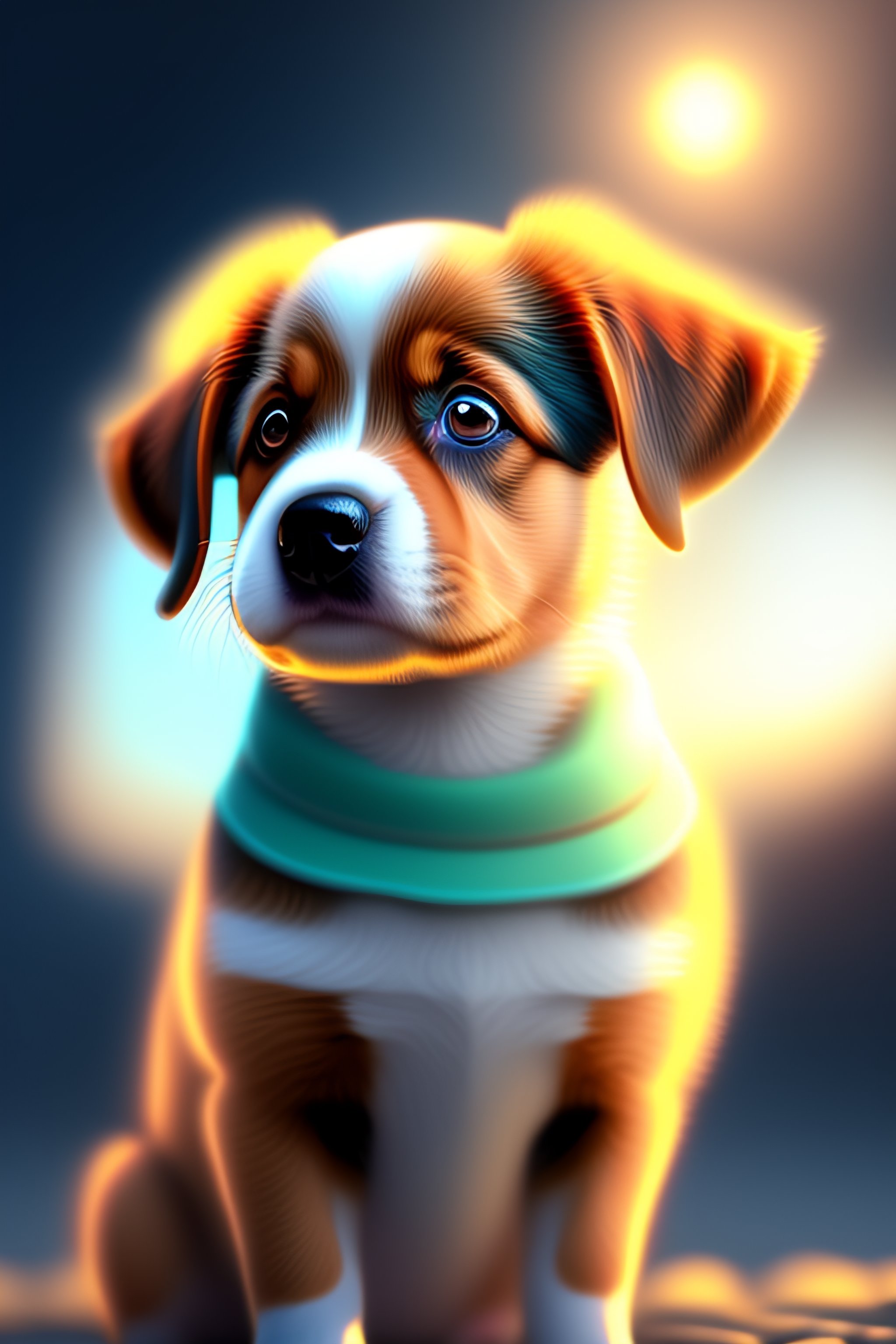 Lexica - Very cute illustration for a cute puppy, digital art, highly ...