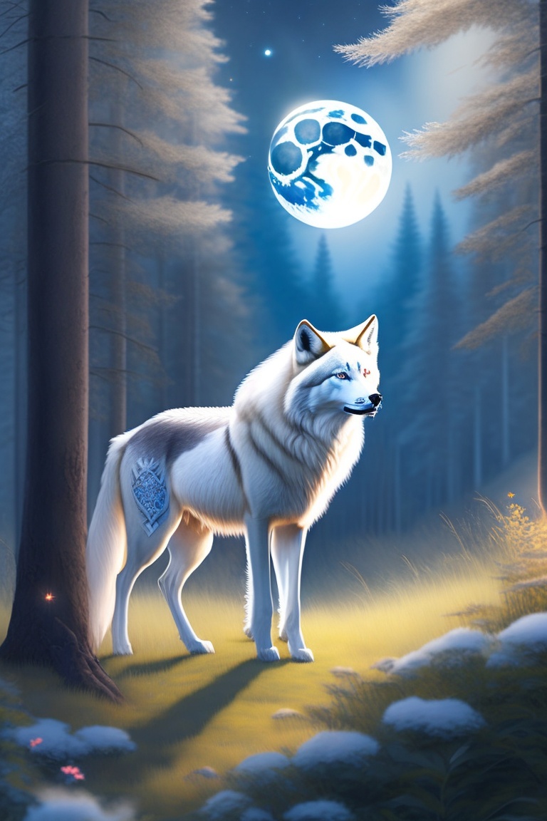 Lexica - The white stands tall and proud, with piercing blue eyes and a ...