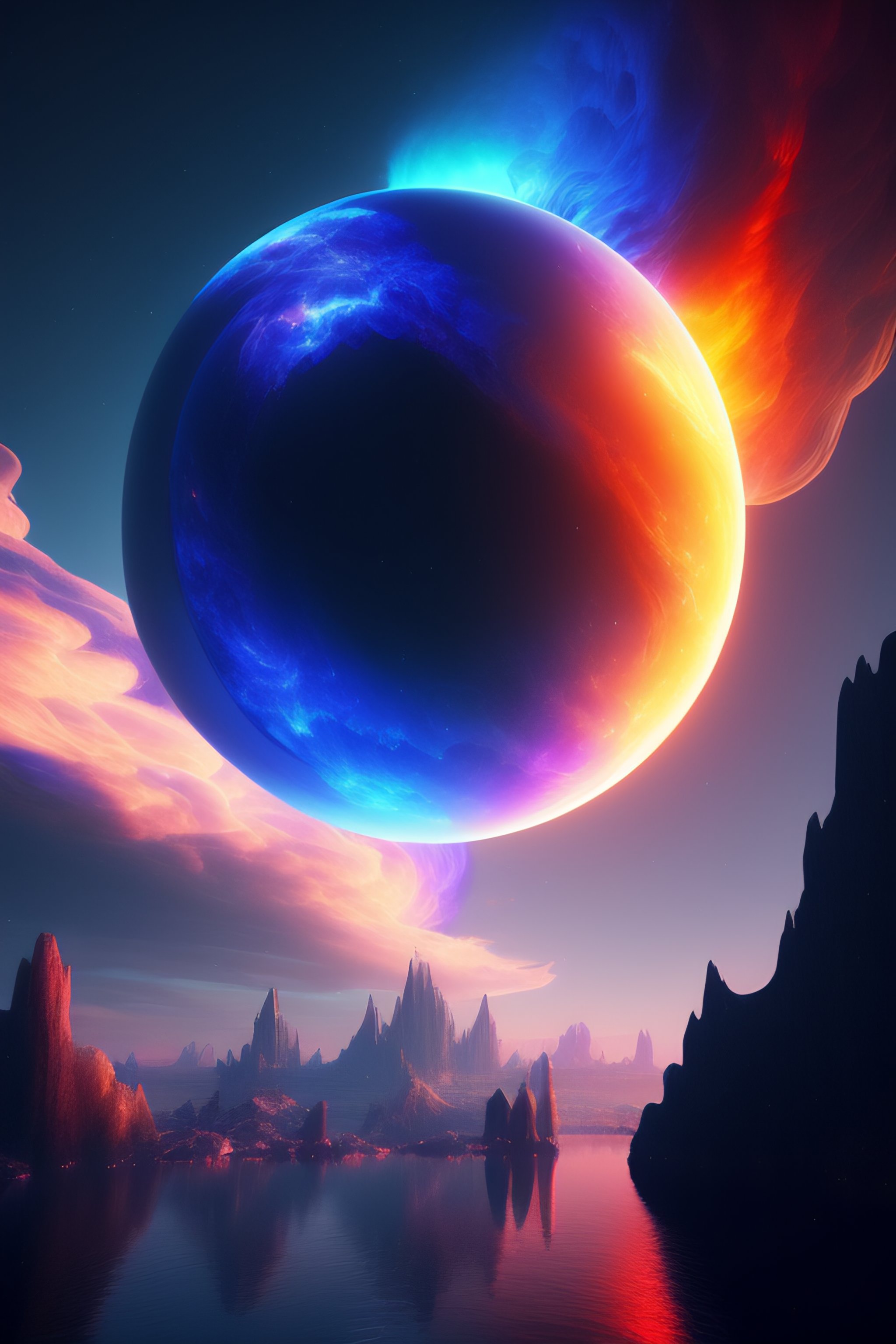 Lexica - The shot of a blue flame inside of a sphere, obscure ...