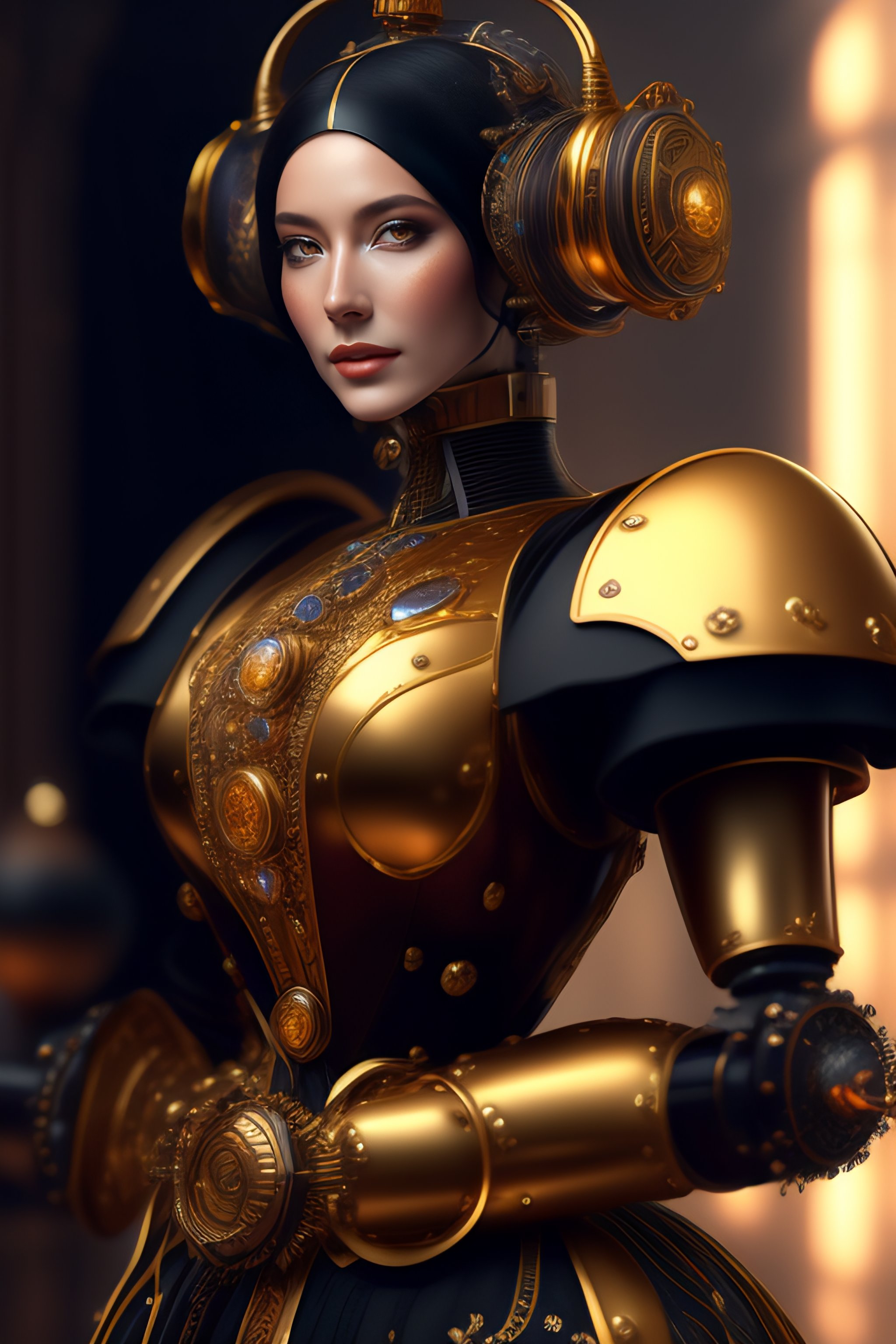 Lexica - "8k resolution, beautiful, (Self-Portrait) of ((AI steampunk ...