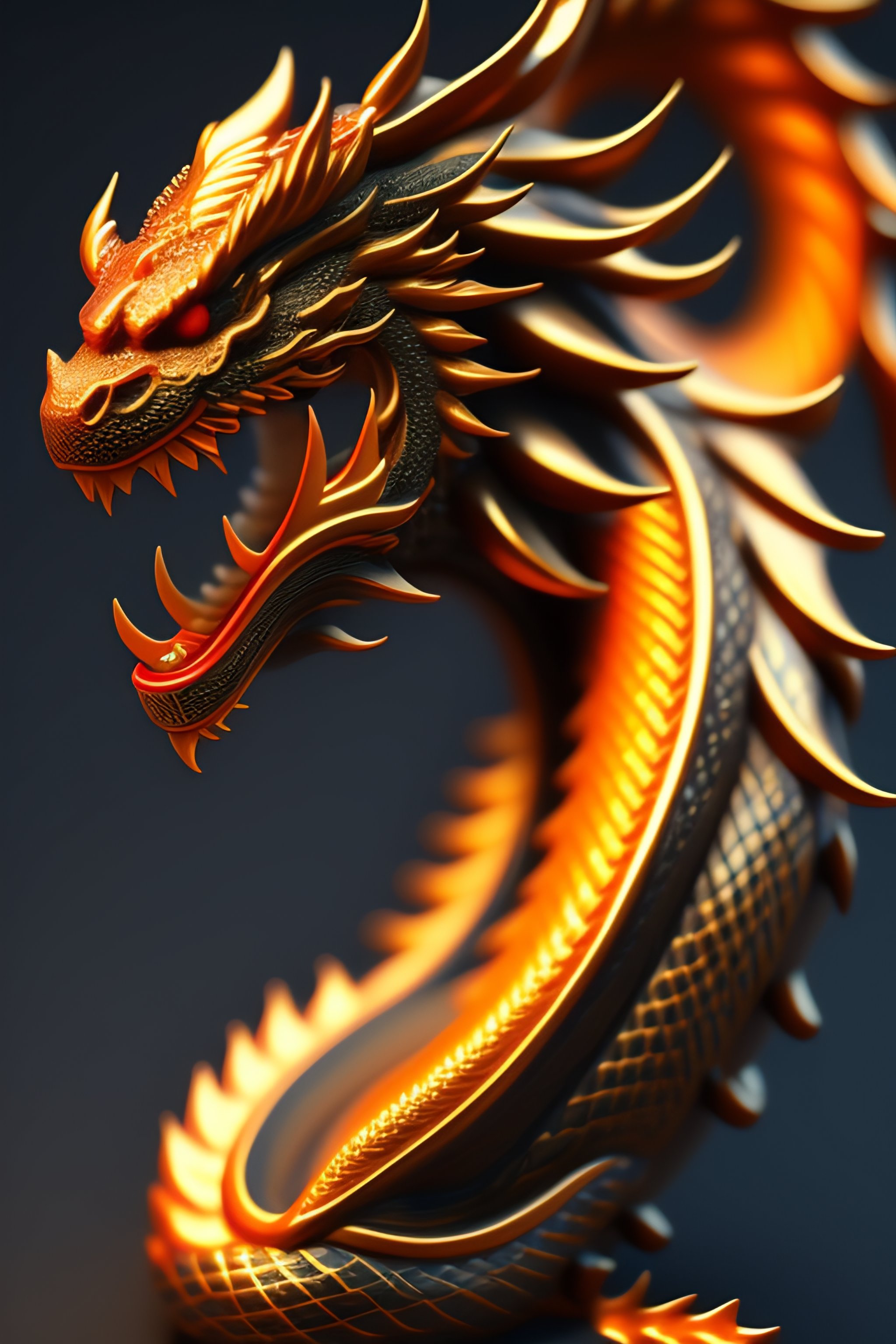 Lexica - A tribal coiling Chinese dragon tattoo by Eiichiro Oda, high ...