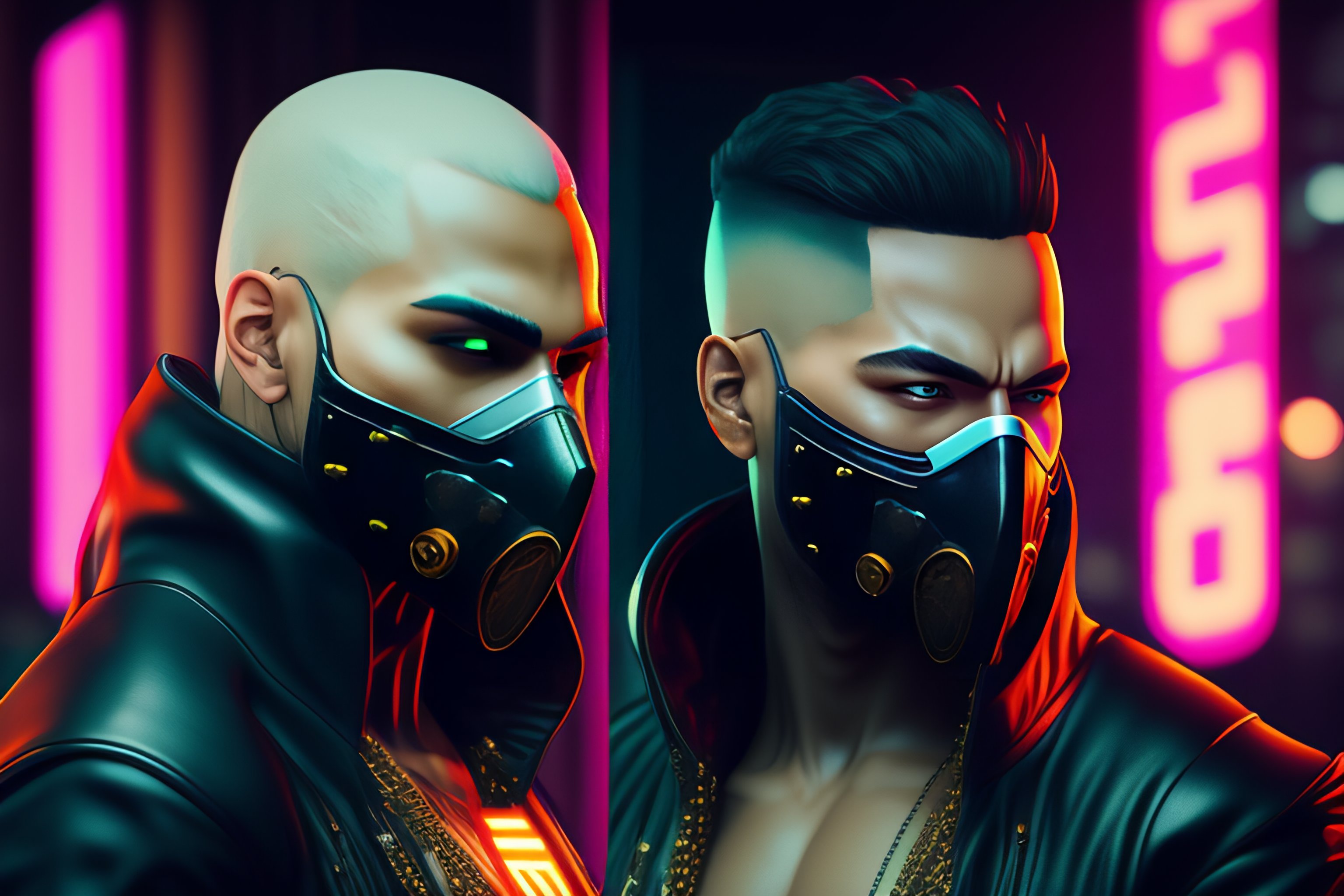 Lexica - Cyberpunk 2077 plague mask man white