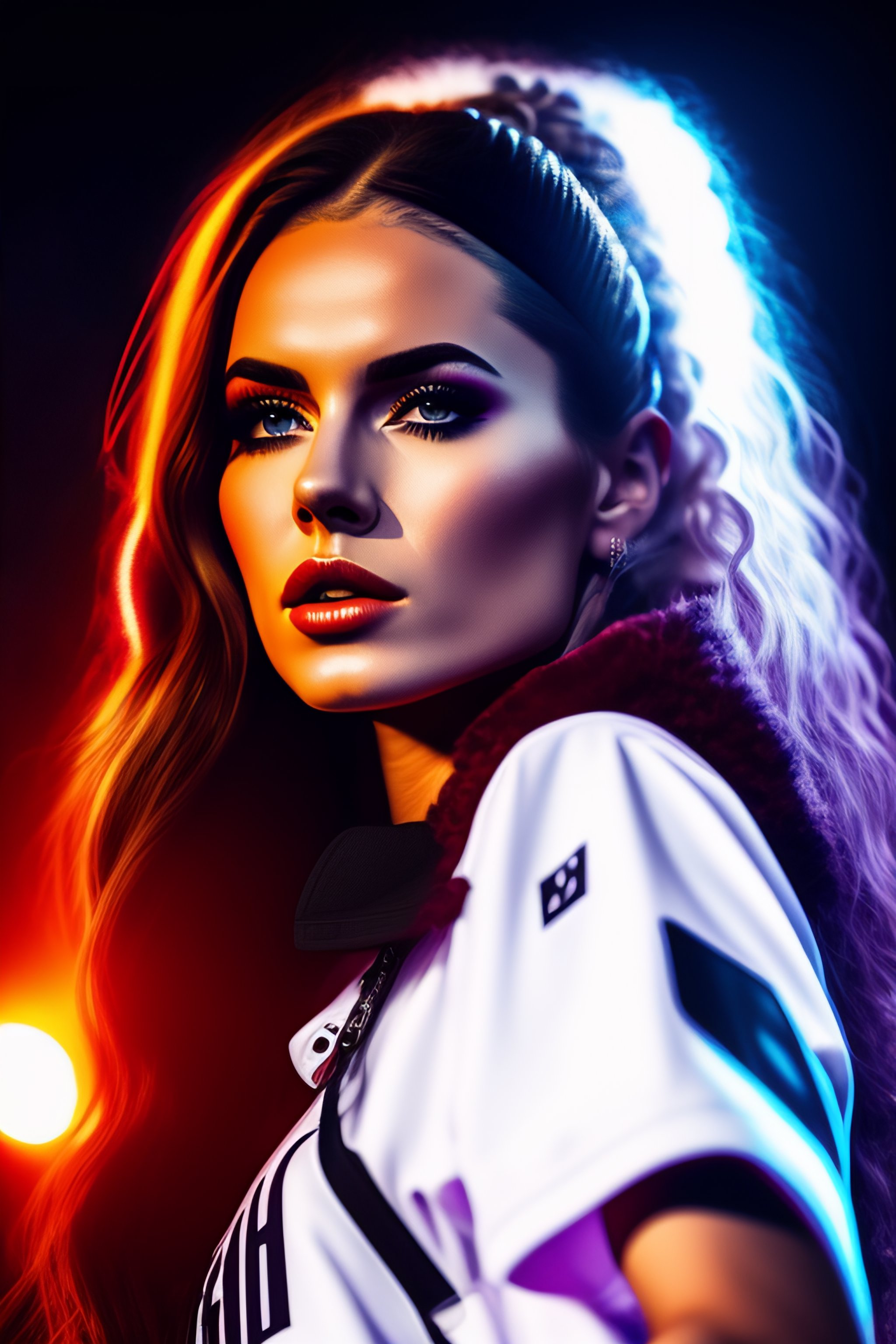 Lexica - Female white rapper performing on stage at a concert, a ...