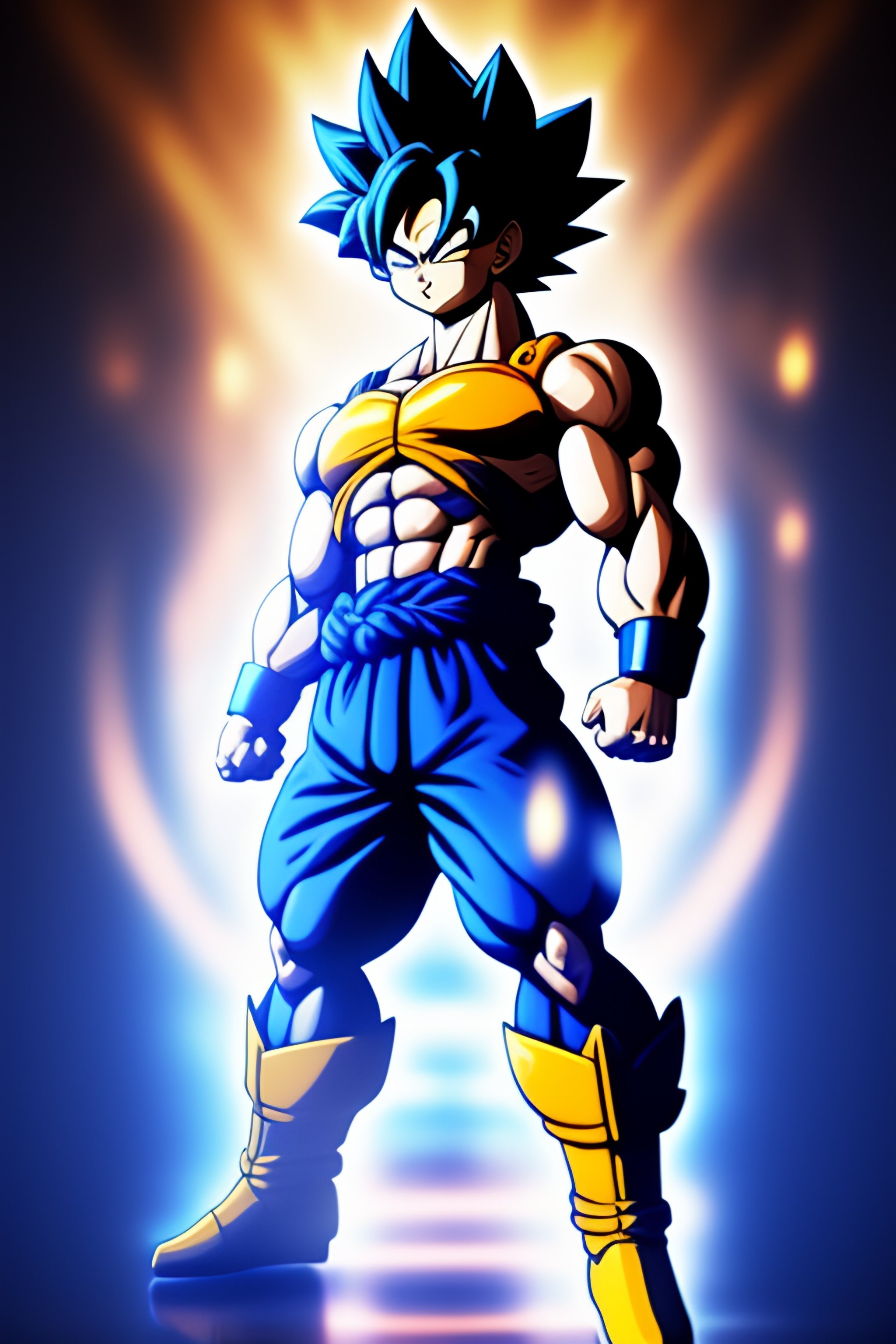 Lexica - Perfect wallpapper of son goku, full body super saiyan god ...