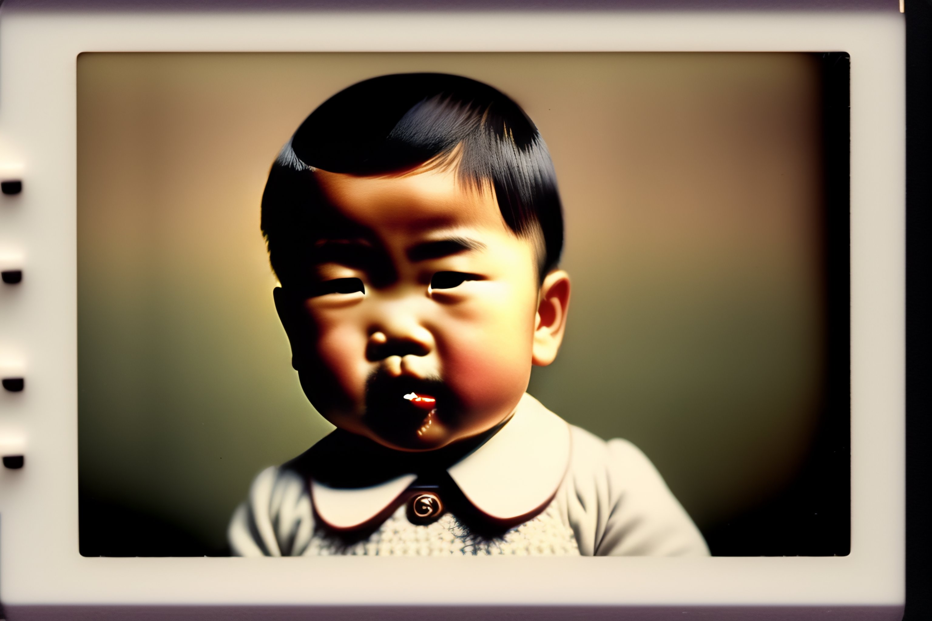 Lexica - A polaroid photo of Asian Adolf Hitler as a little baby with ...