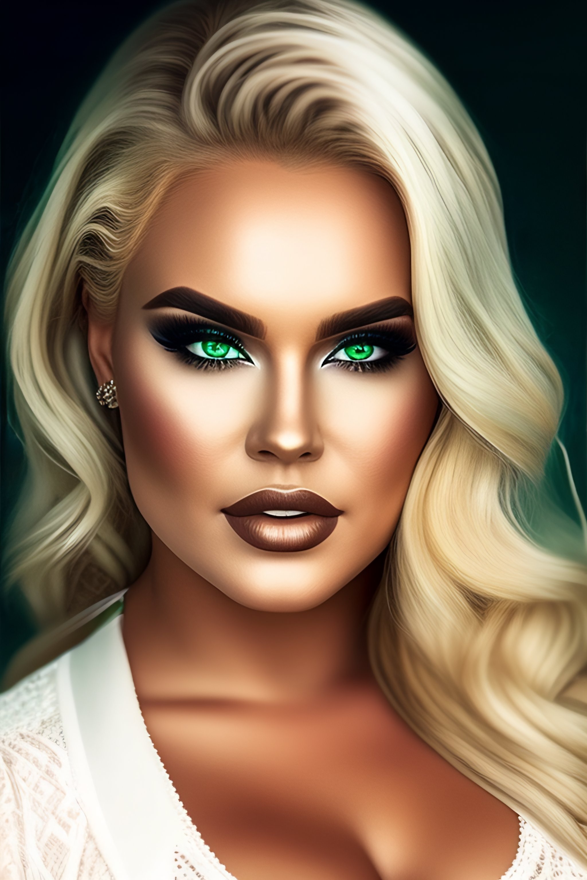 Lexica - Sexy Norwegian Viking plus-size model in tight white top ...