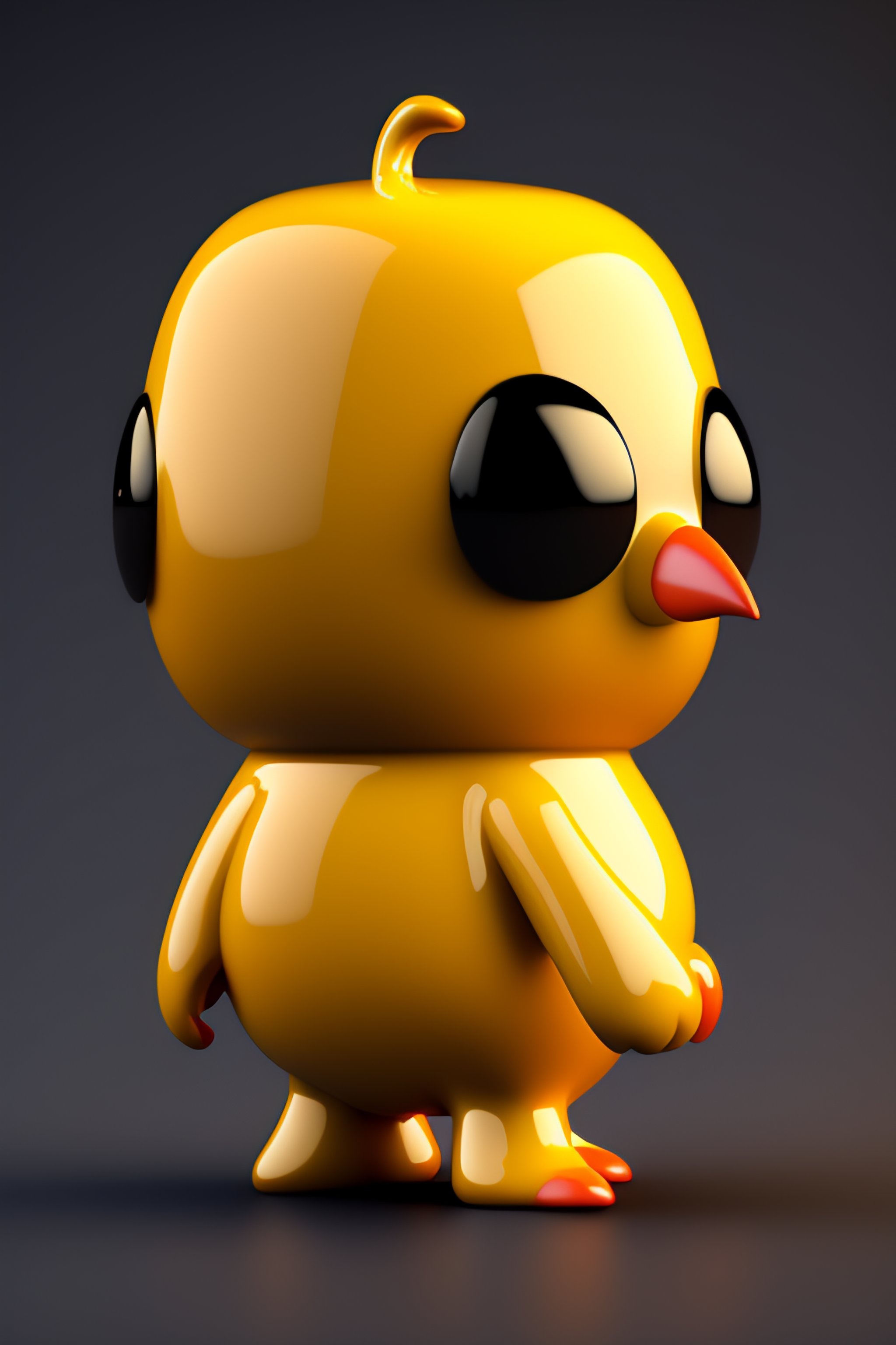 Lexica - 3d render of funko pop chicken