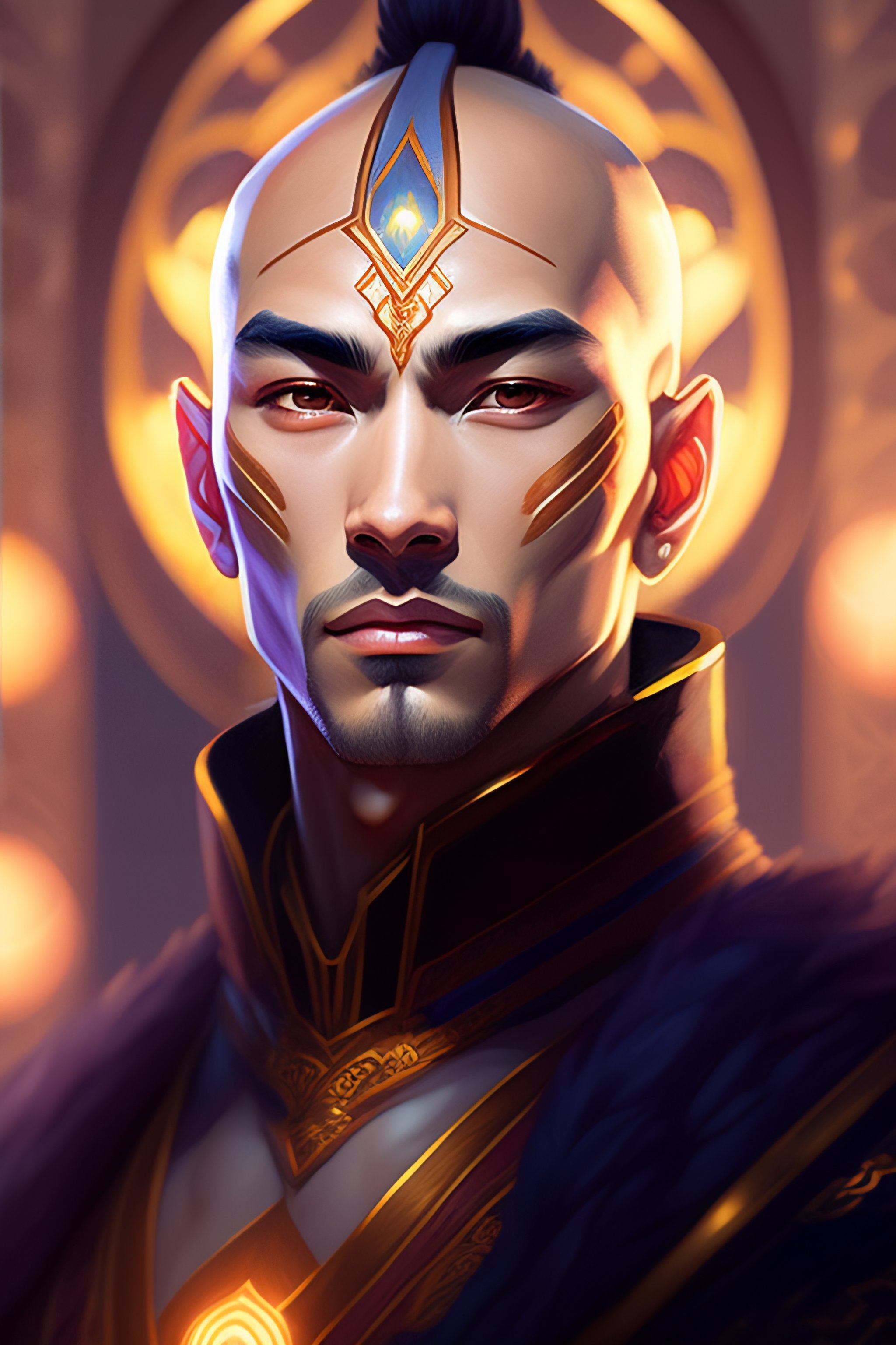 Lexica - Symmetry!! portrait of aang, avatar the last airbender ...