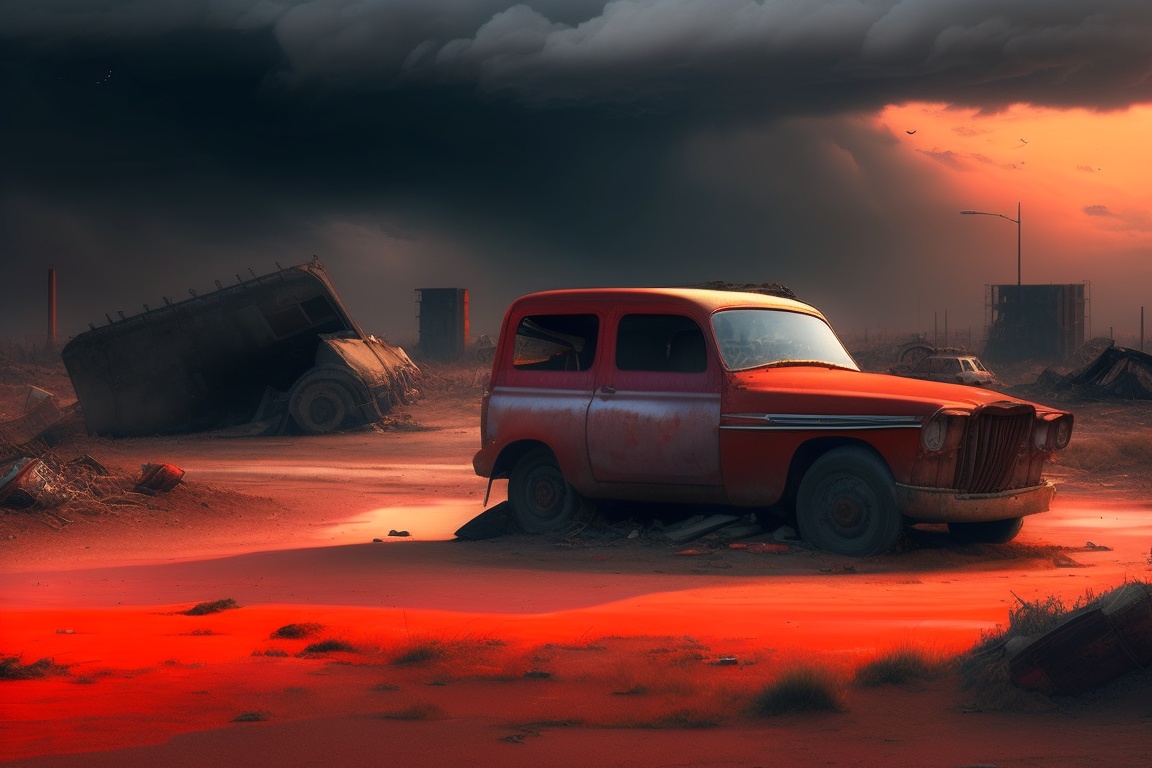 Lexica - A high definition image depicting an apocalyptic scenario. The ...