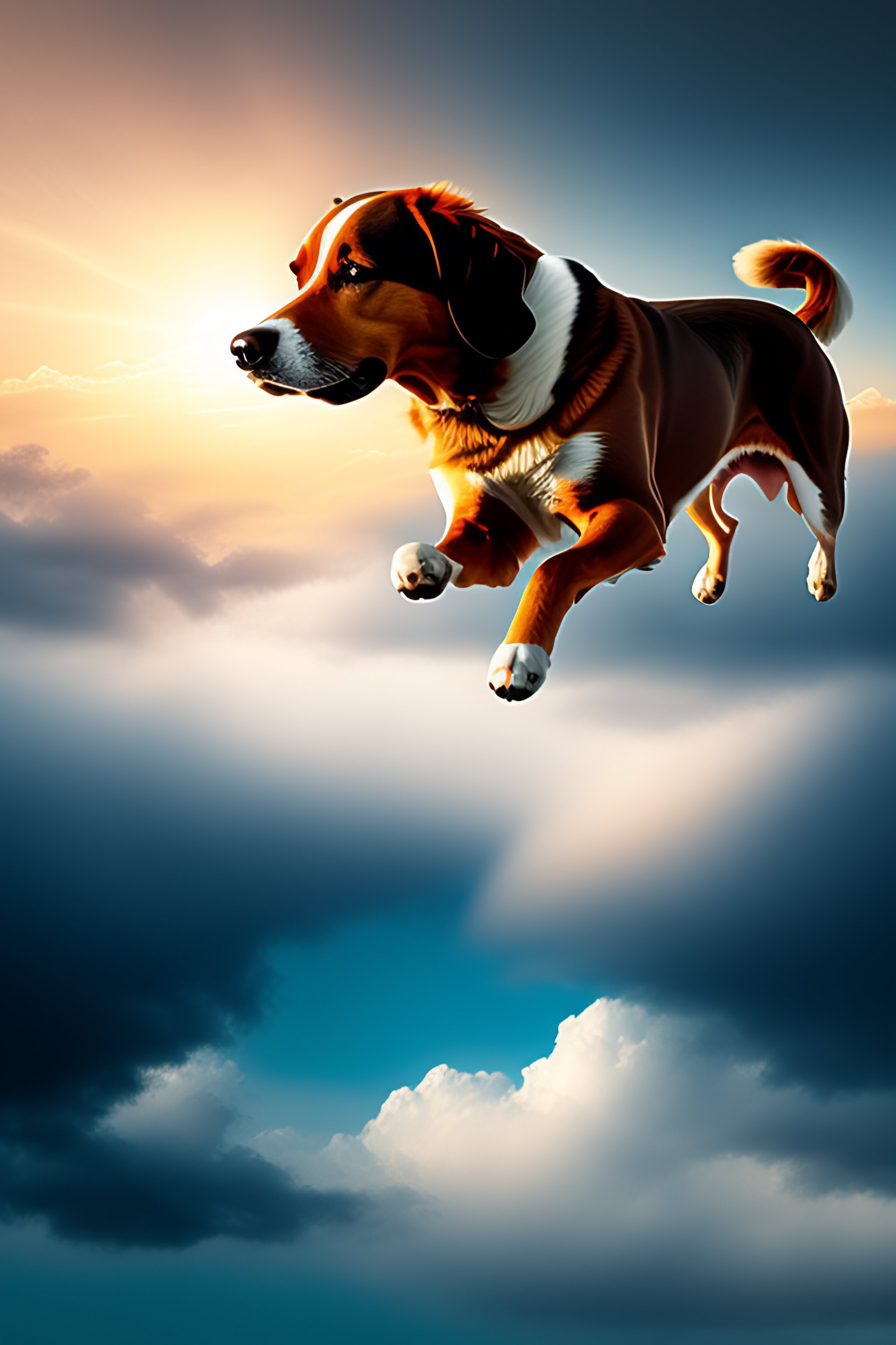 Lexica - Dogs flying in the sky