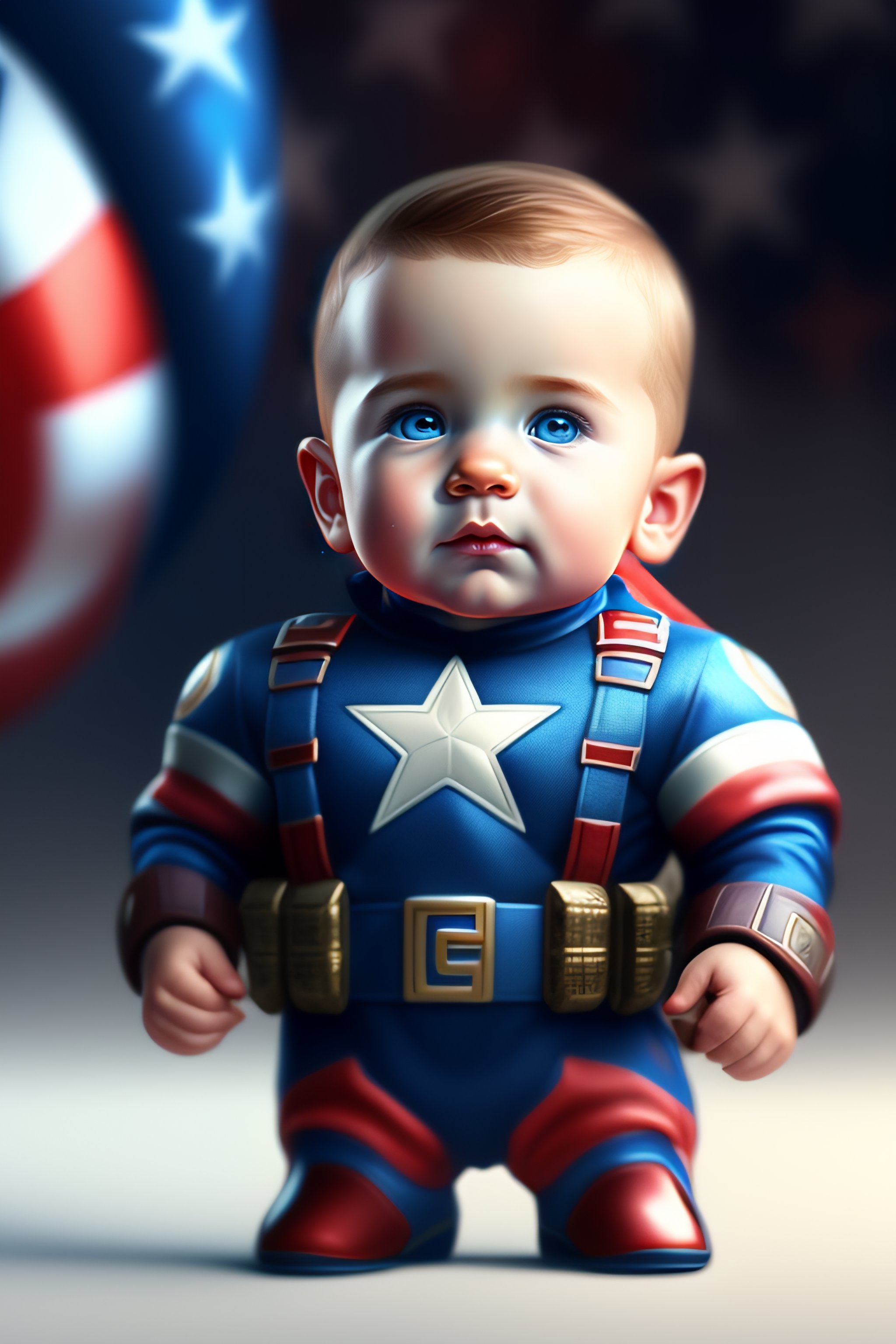 Lexica - Baby Captain America, render, cgsociety, artstation trending ...