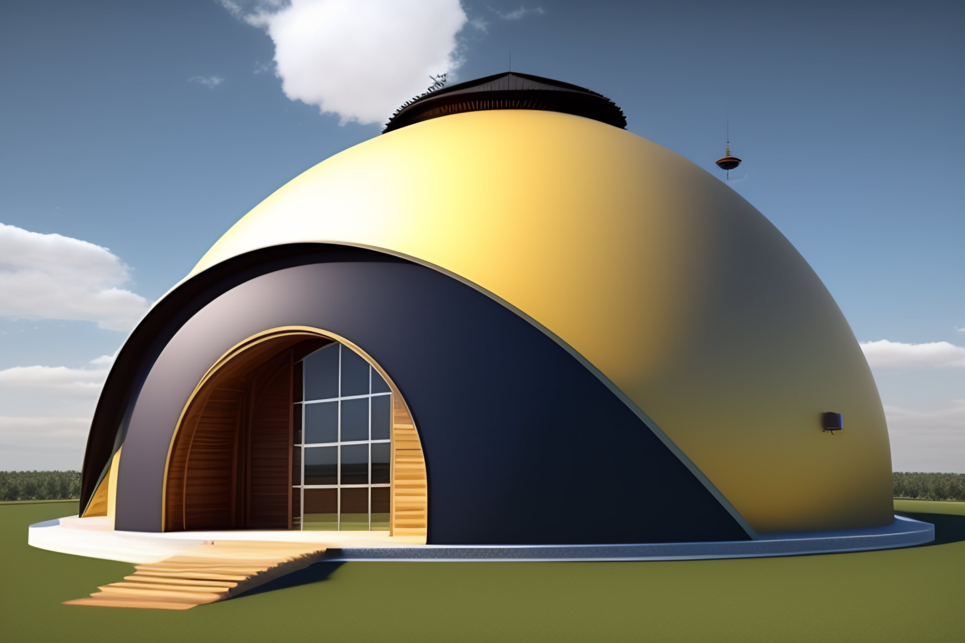 Lexica - Dome simple with height of 29 Meters and a spiral staircase on ...