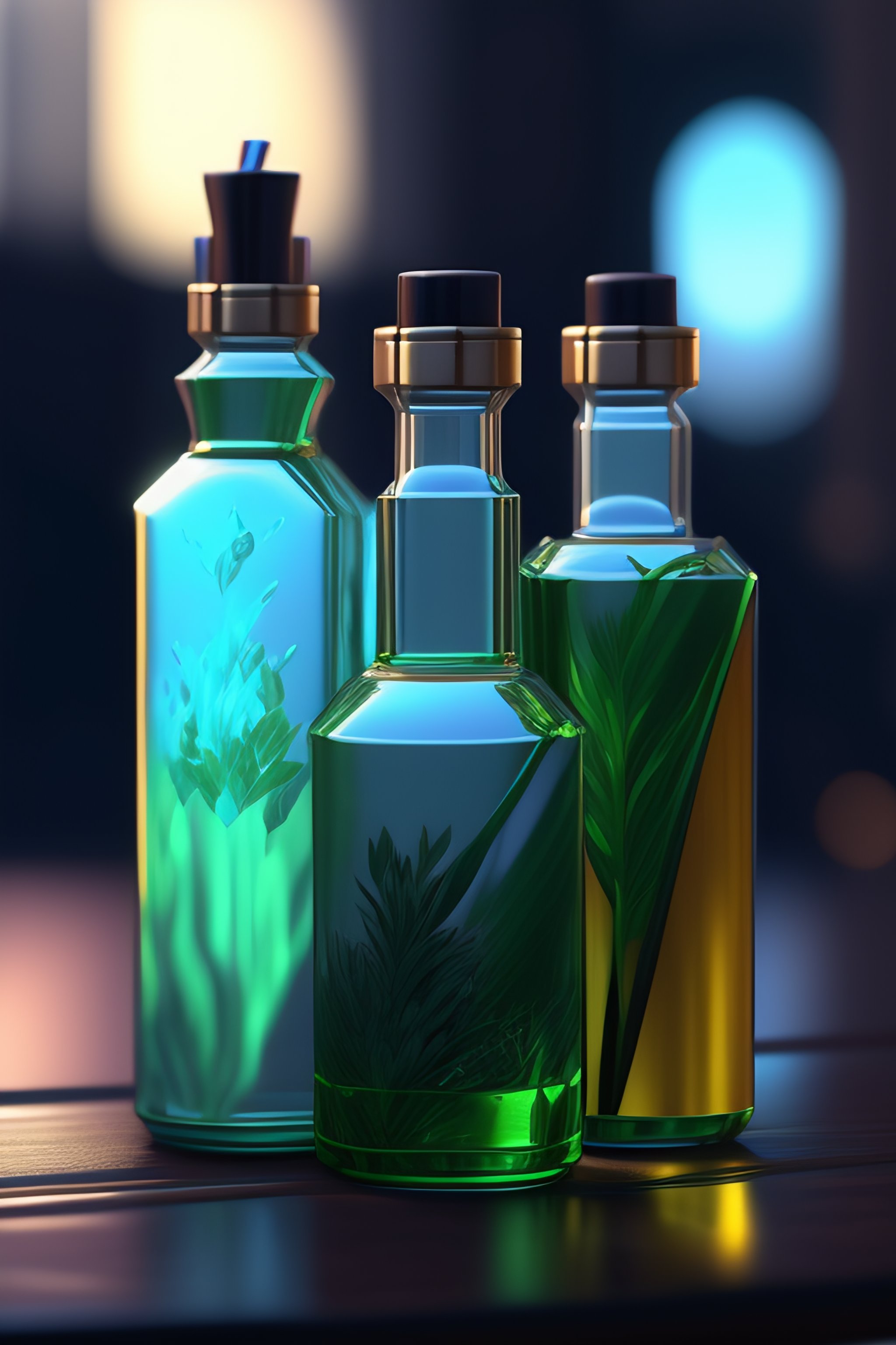 Lexica - Concept art; video game potions; intricate elegant bottles ...