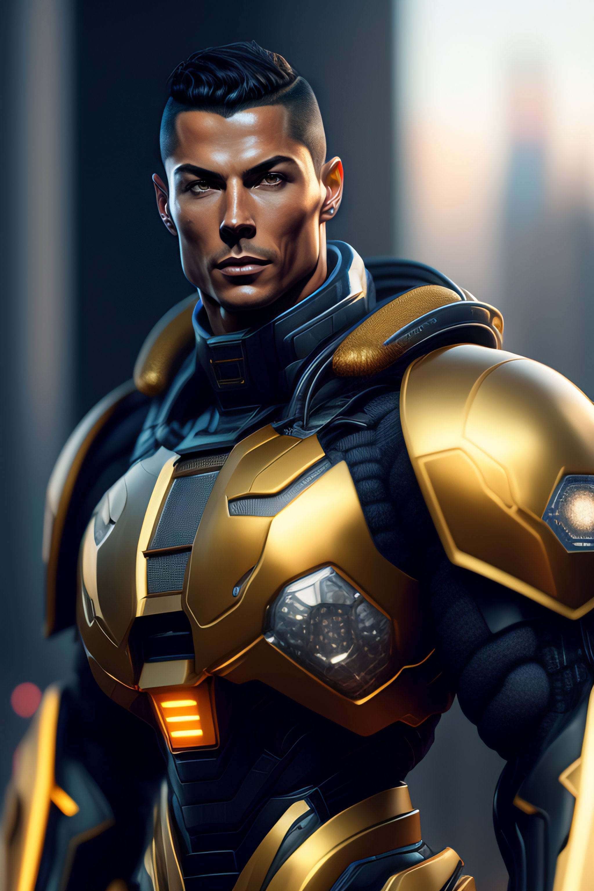 Lexica - A Cristiano Ronaldo, realistic scifi cyberpunk power armor ...