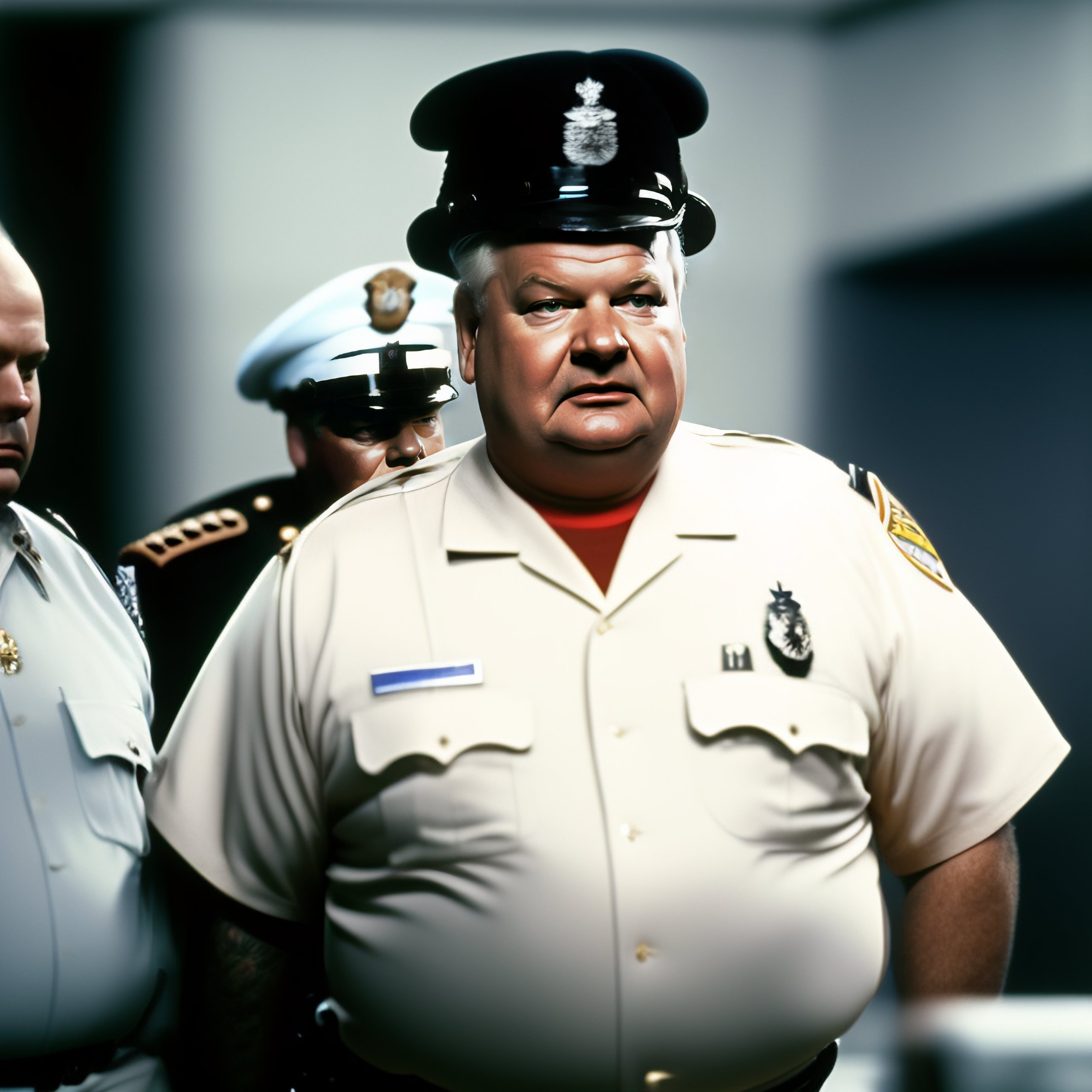 Lexica - Full body shot of benny hill as an inmate prisoner in jail, he ...