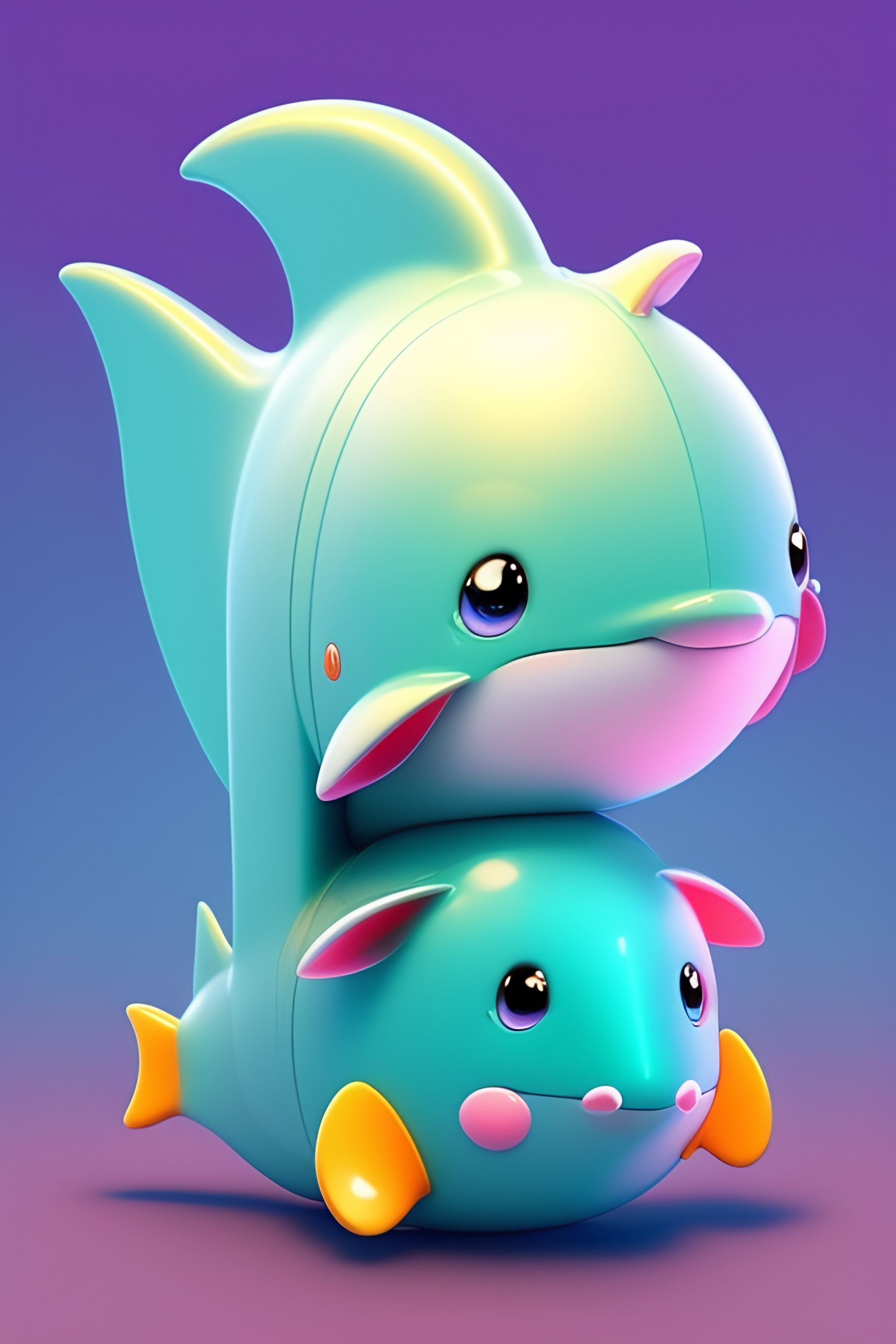 Lexica - Cute and adorable cartoon, dolphin baby, fantasy, dreamlike ...