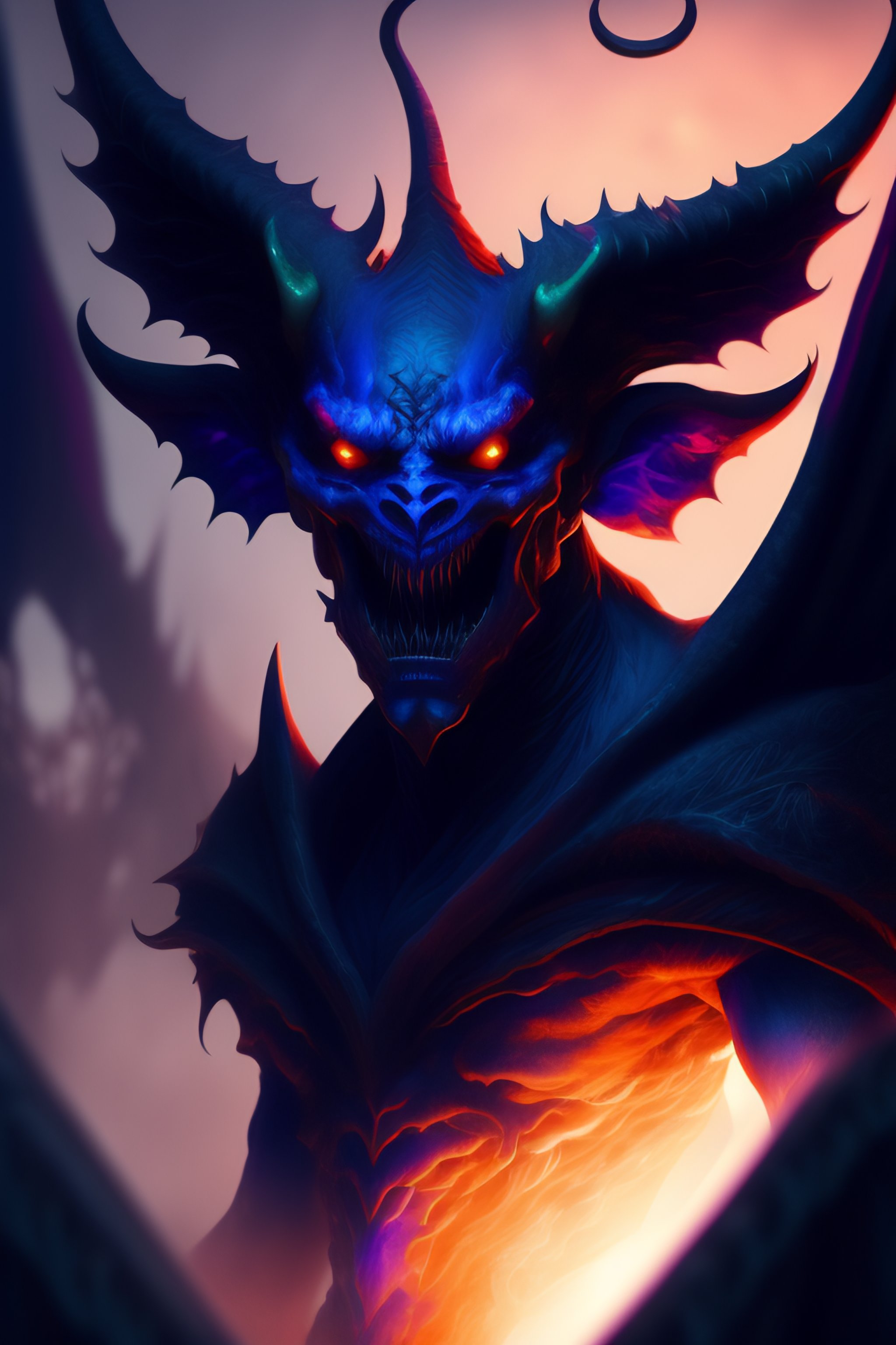 Lexica - Fullbody creature concept demon of envy looks like a hunched ...