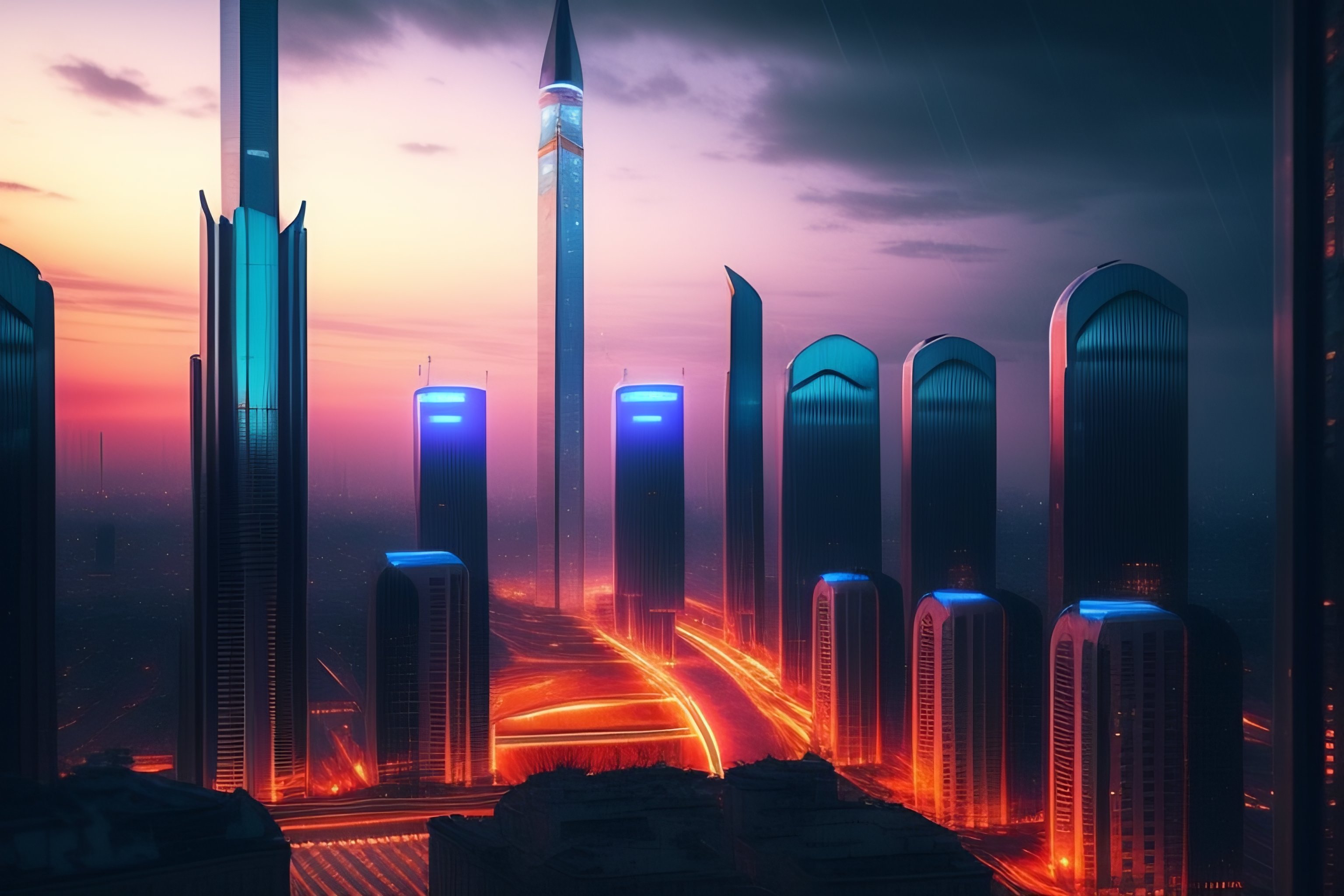 Lexica - Photo of drone The city of neo - church moscow in 2 0 9 9 ...