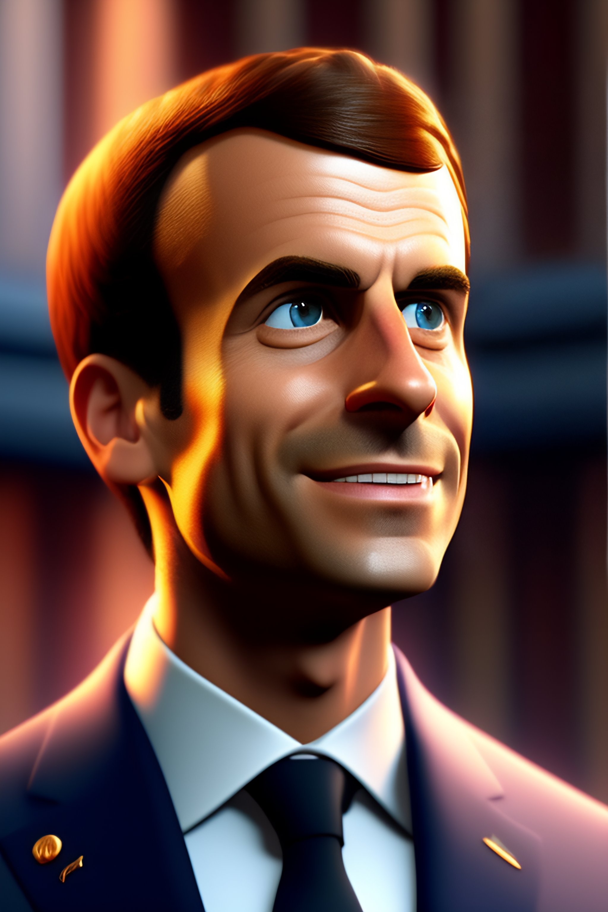 Lexica - Emmanuel Macron as a pixar disney character caricature cute ...