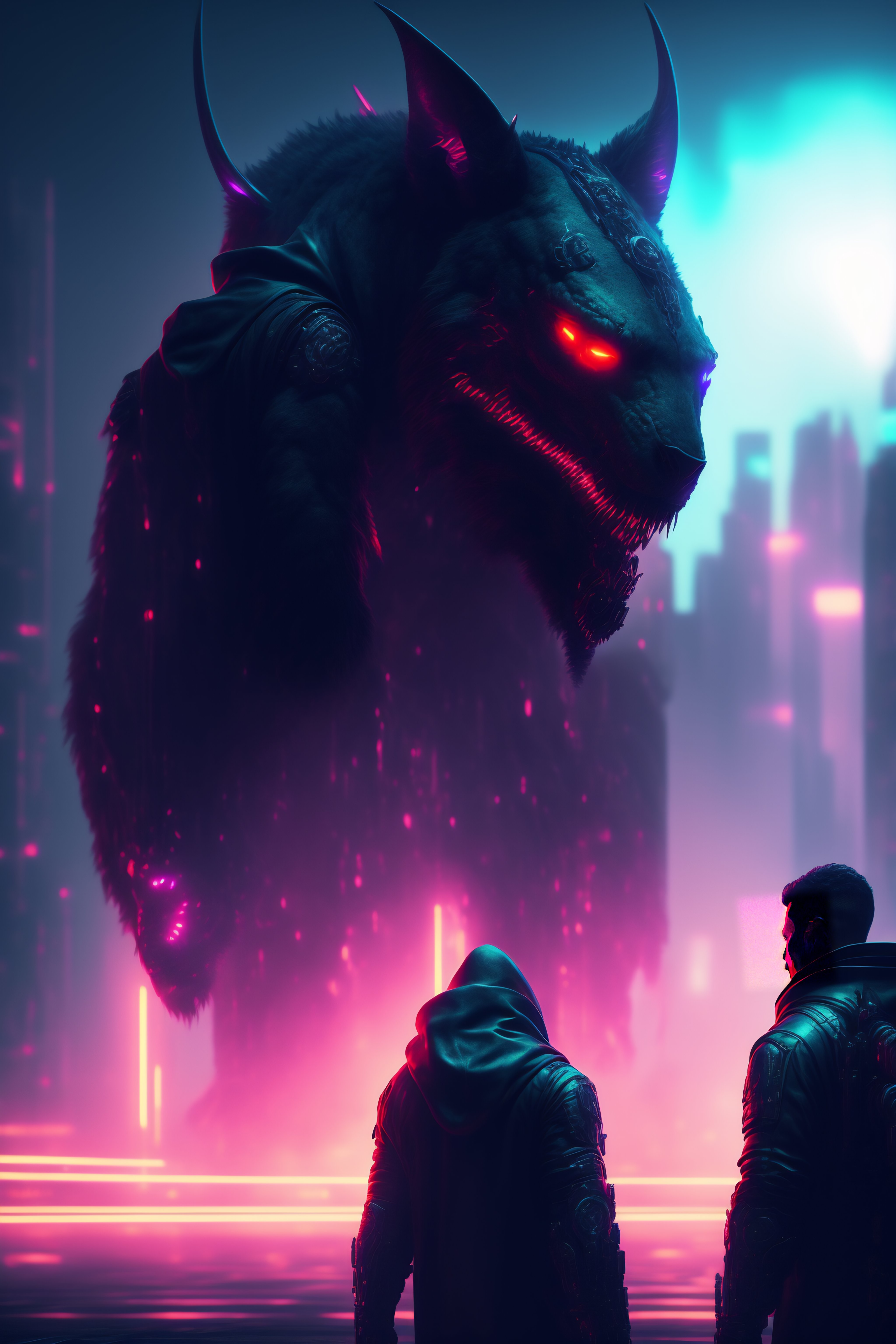 Lexica - Demons in the future, cyberpunk,4K,monster,tech